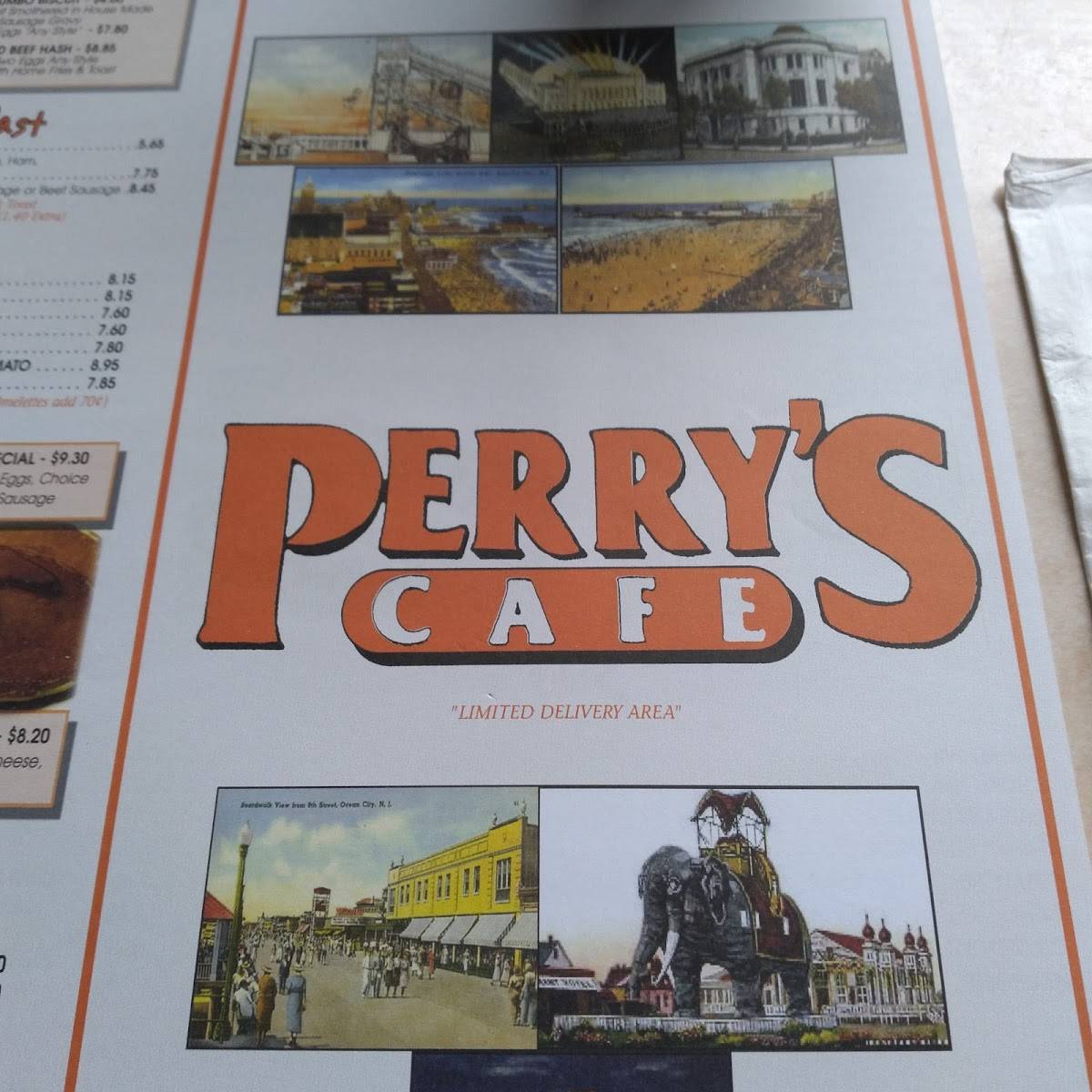 Menu at Perry's Cafe & Deli, Atlantic City