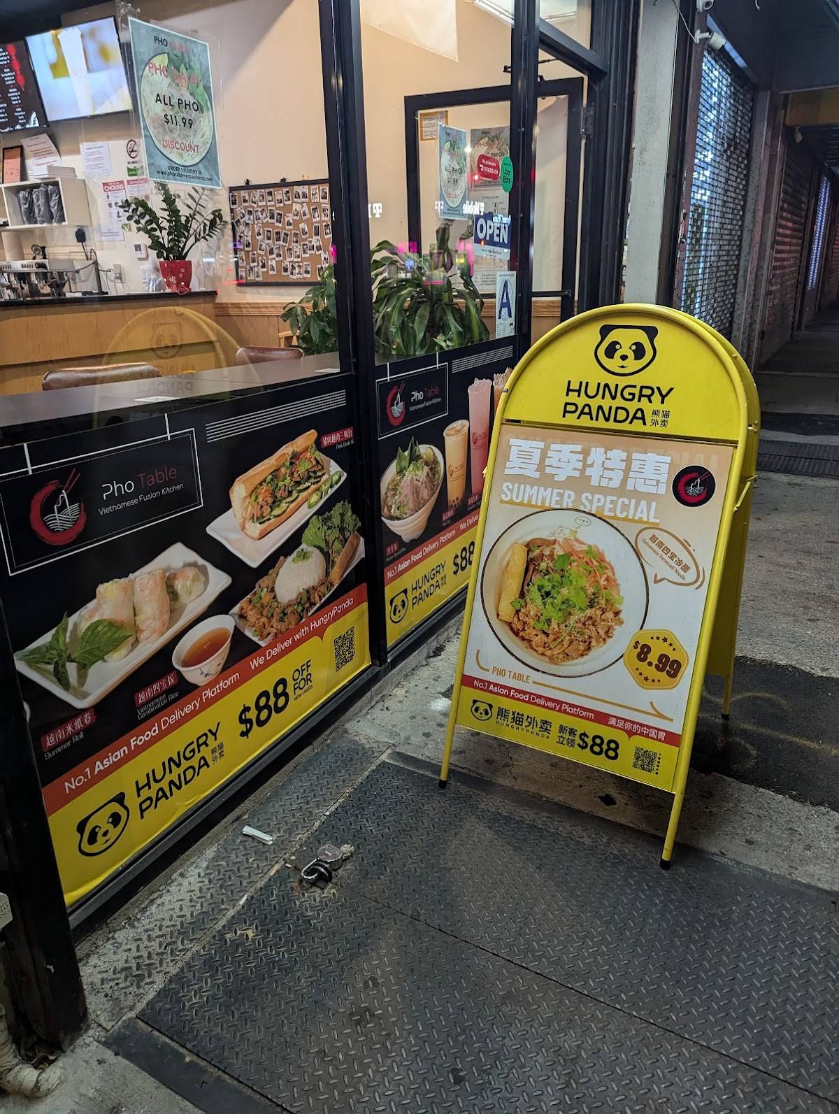 Menu at Pho Table restaurant, New York City