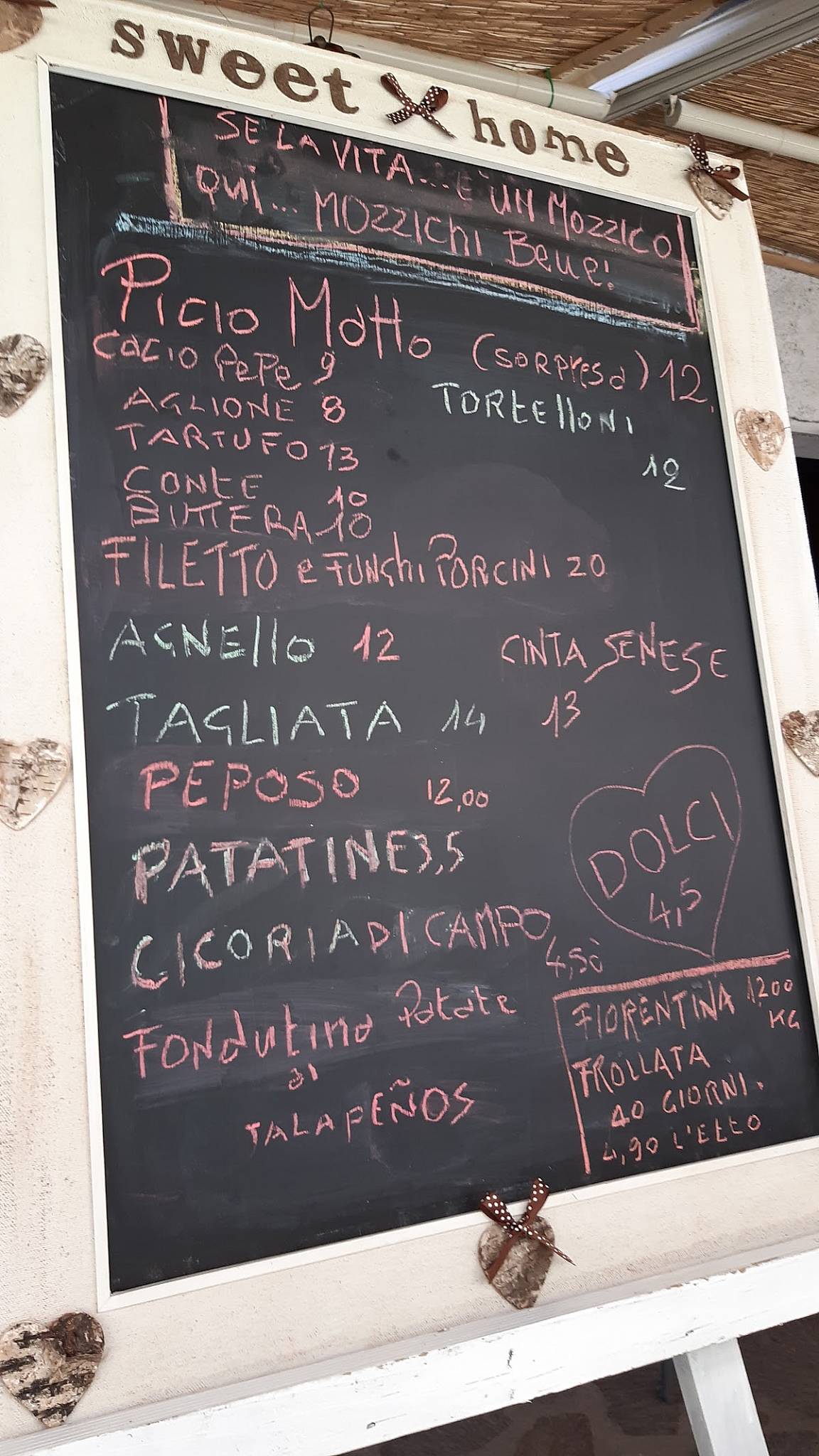 Menu da Picio Matto ristorante, Roccastrada