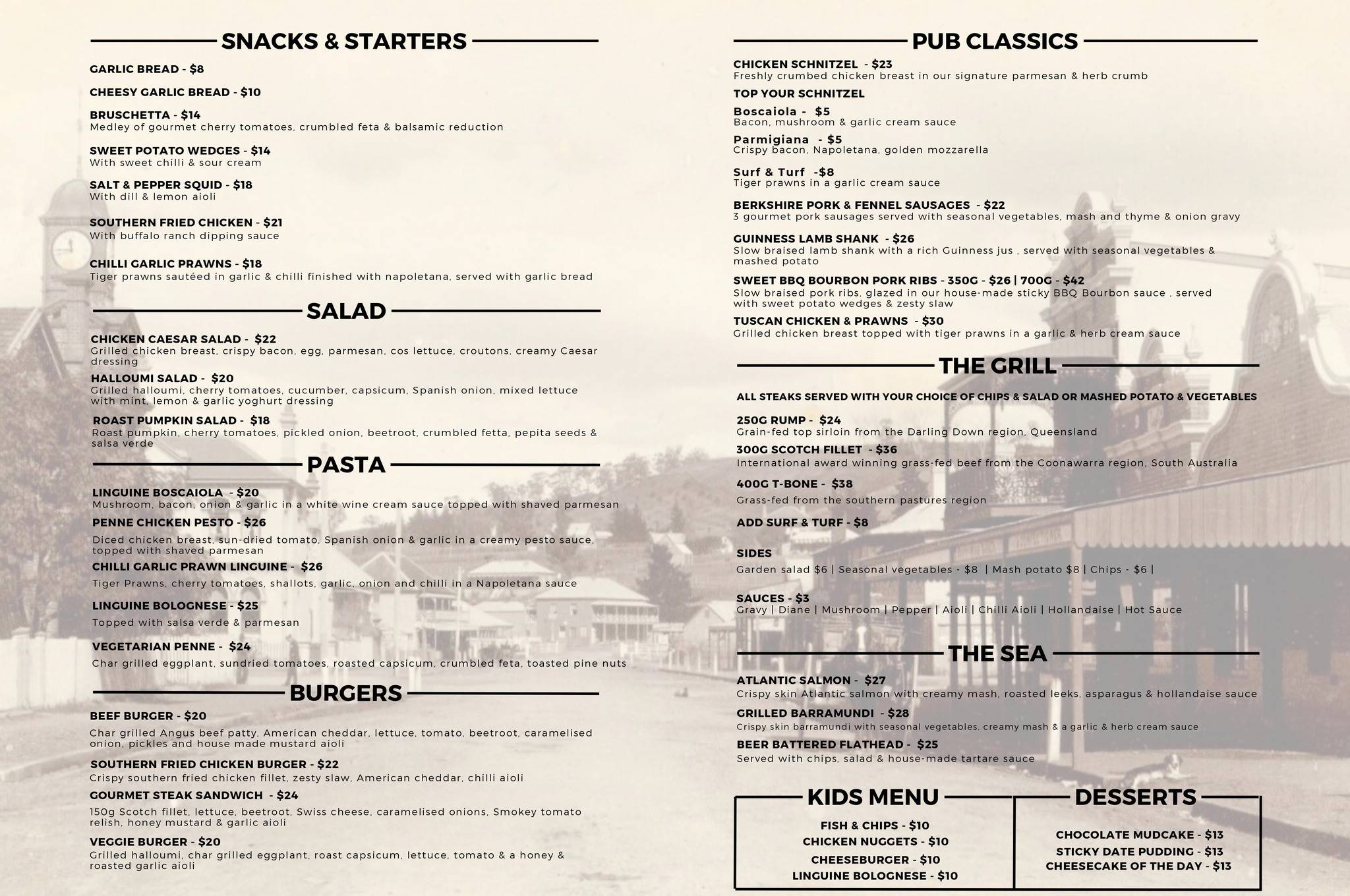 Menu at Picton Hotel pub & bar, Picton