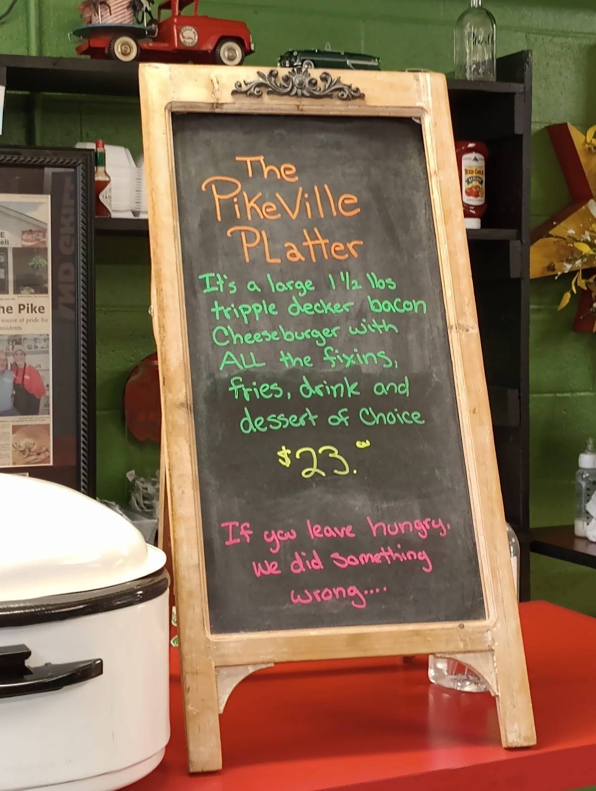 Menu at Pikeville Store & Grill restaurant, Scottsboro