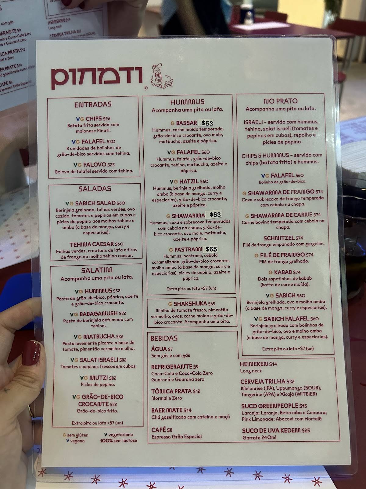 Menu em Pinati restaurante, São Paulo, R. Armando A. Penteado
