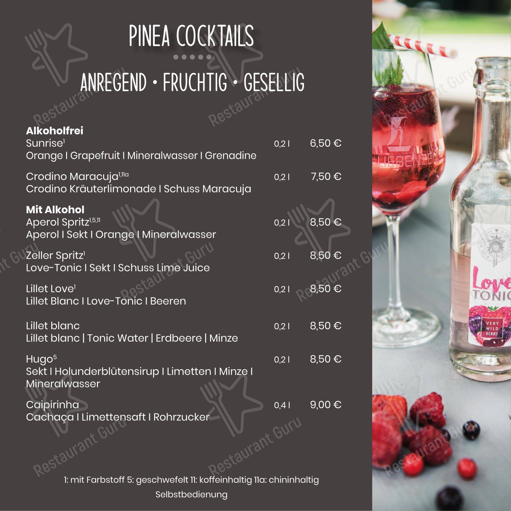 Speisekarte von Pinea Pastaria restaurant, Bad Liebenzell, Reuchlinweg 4