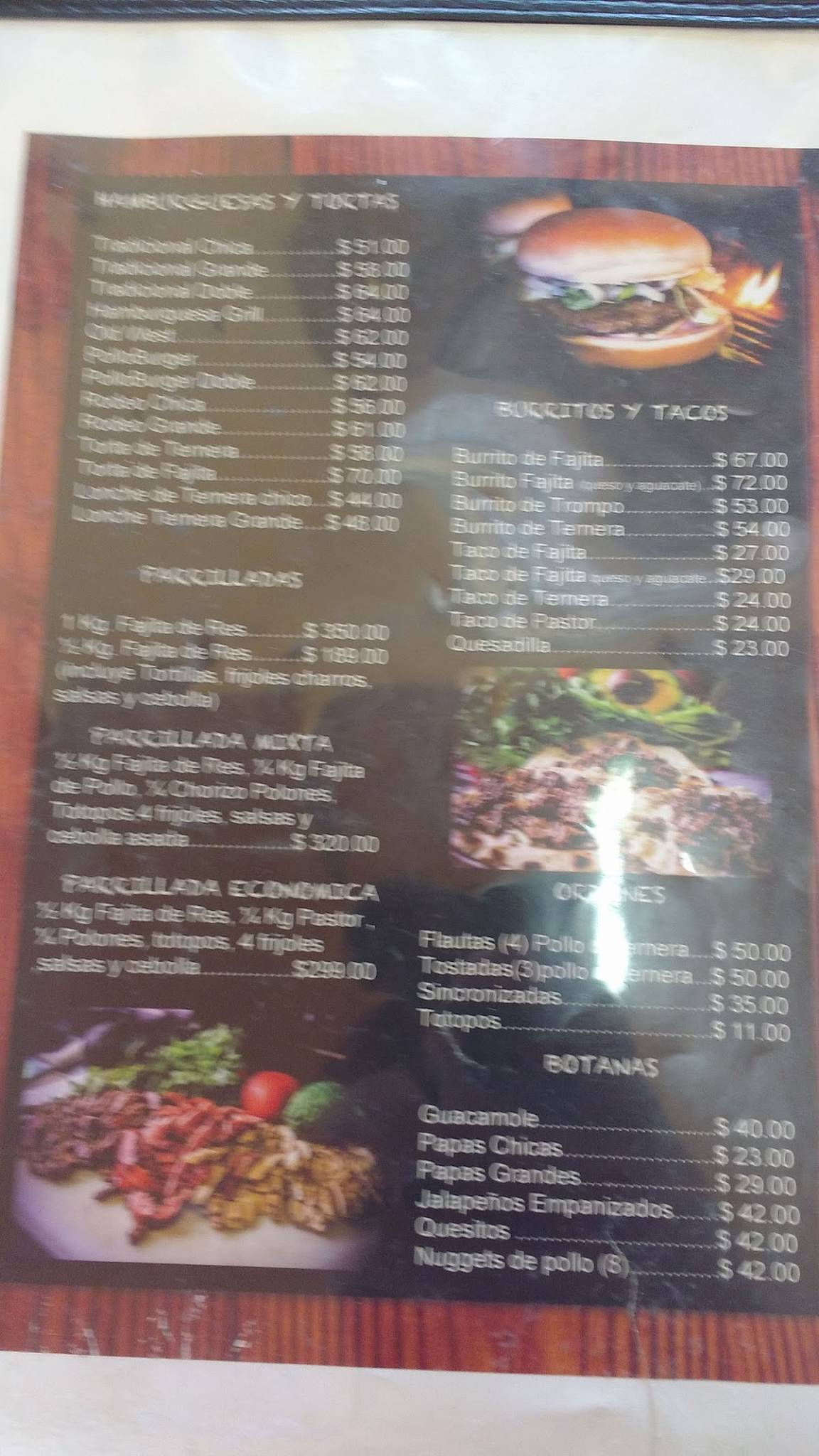 Carta del restaurante Pino Burger, Nuevo Laredo, C. Veracruz 2852