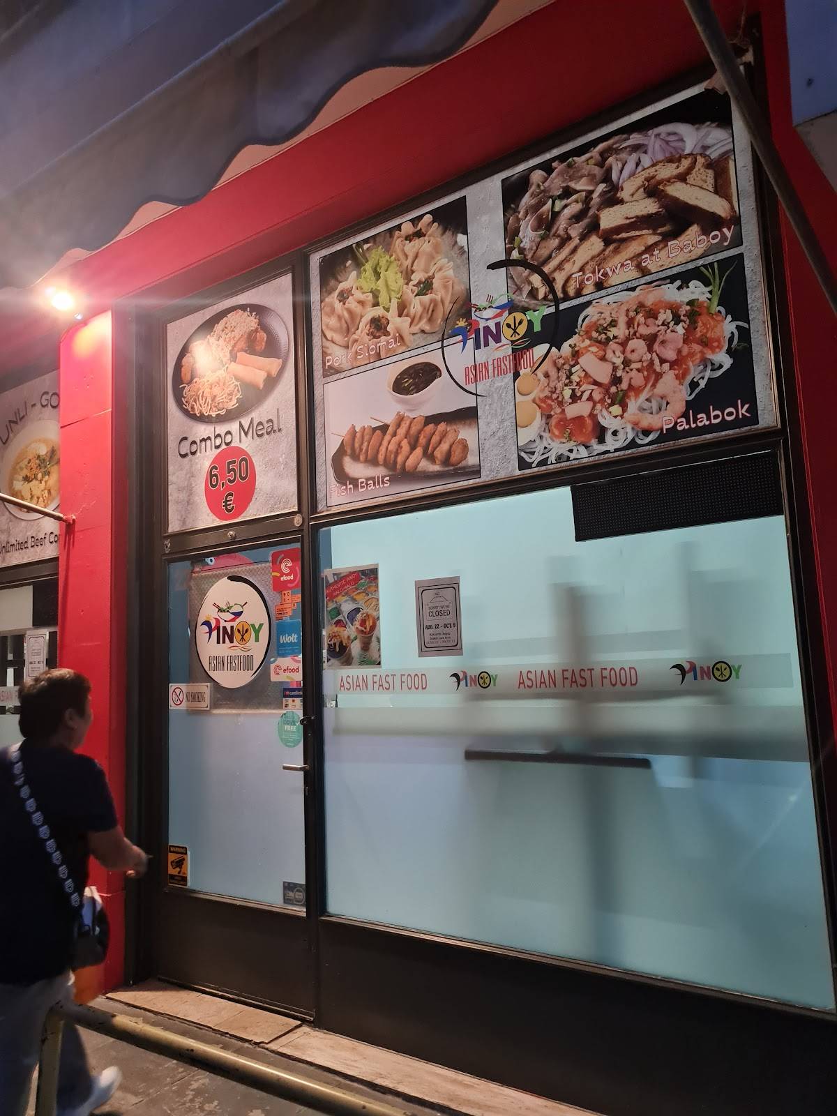 Menu at Pinoy Asian Fast Food, Athens