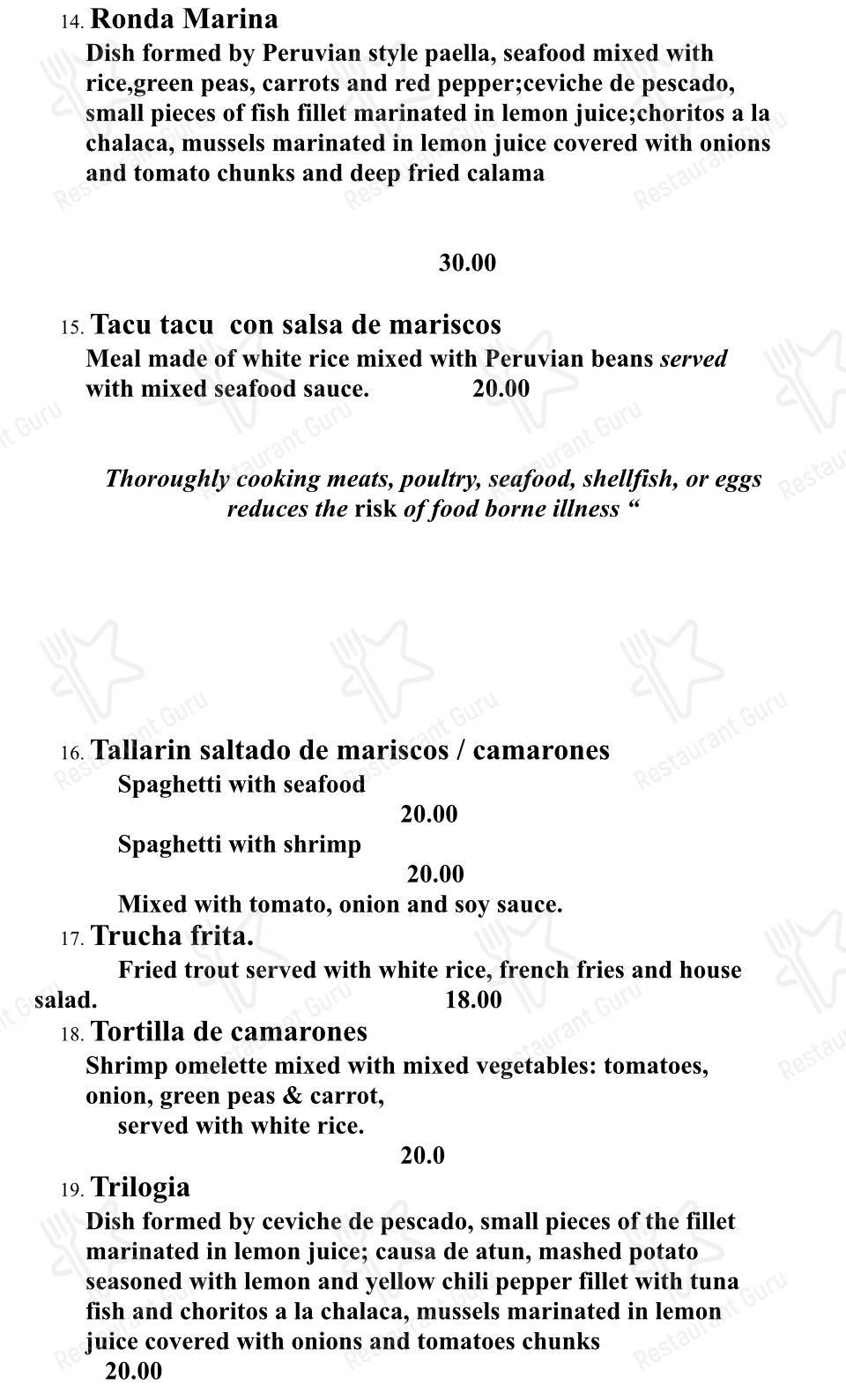 Menu at Piolin Restaurant, Hartford, 417 New Britain Ave