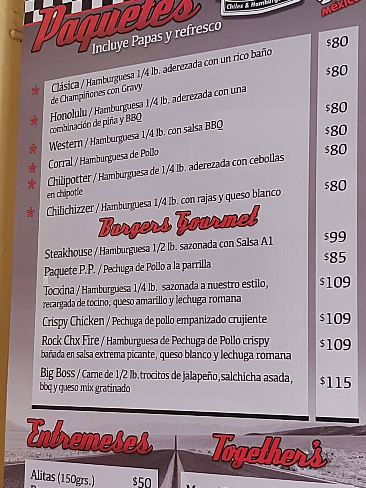 Carta del restaurante Piqué Chiles y Hamburguesas, Ciudad Juarez, Calle ...