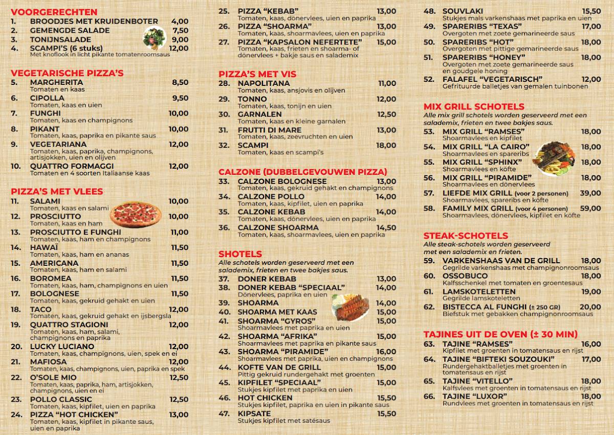 Menu au Piramide, Hamont-Achel