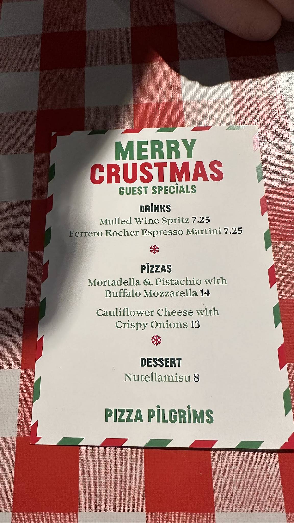 Menu at Pizza Pilgrims restaurant, Oxford, Westgate Centre Roof Terrace ...