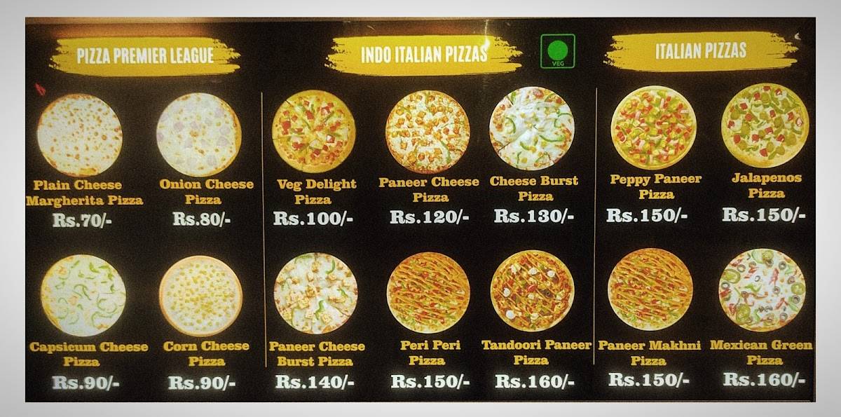 Menu at PizzaToons, Pune, Shewalewadi Rd