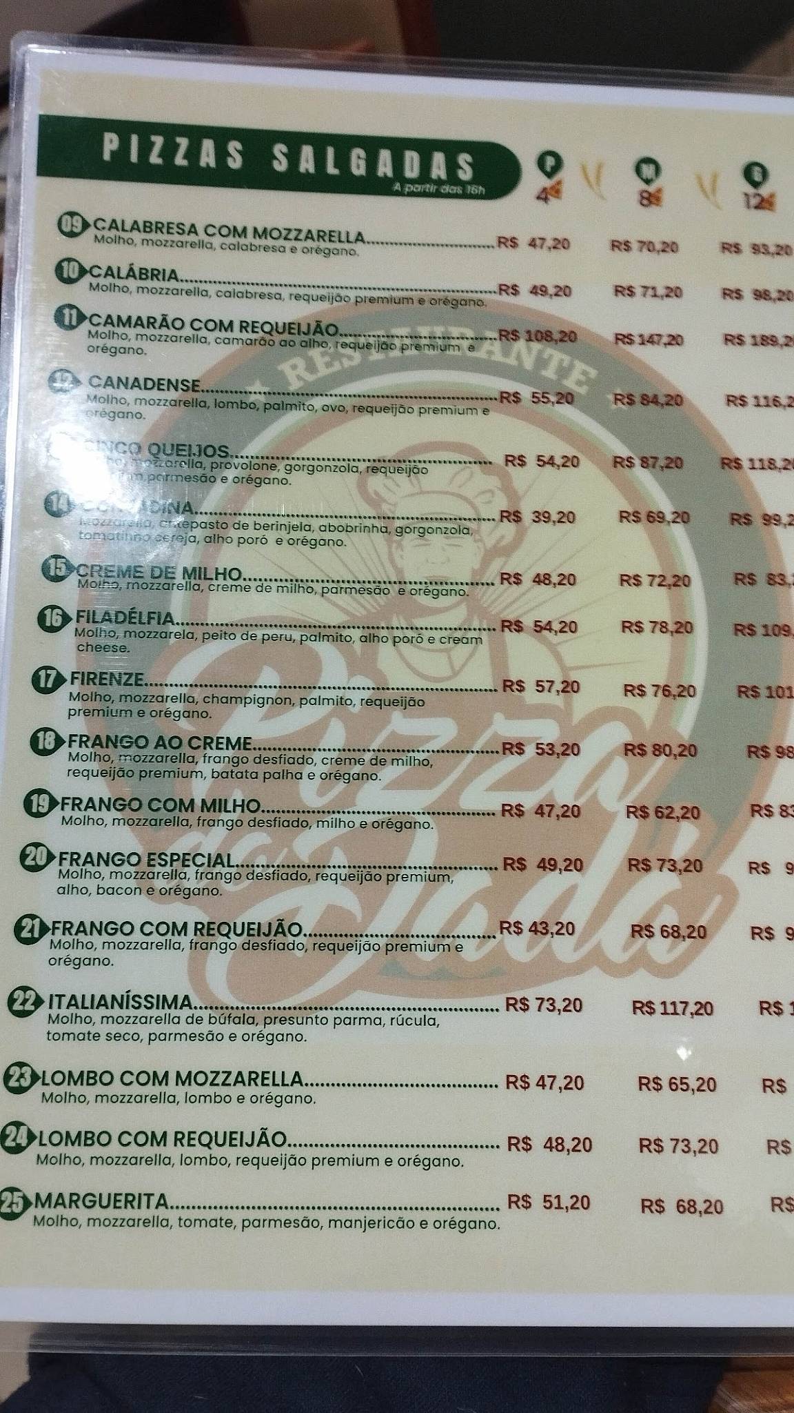 Menu em Restaurante Pizza Do Dadá, Campinas
