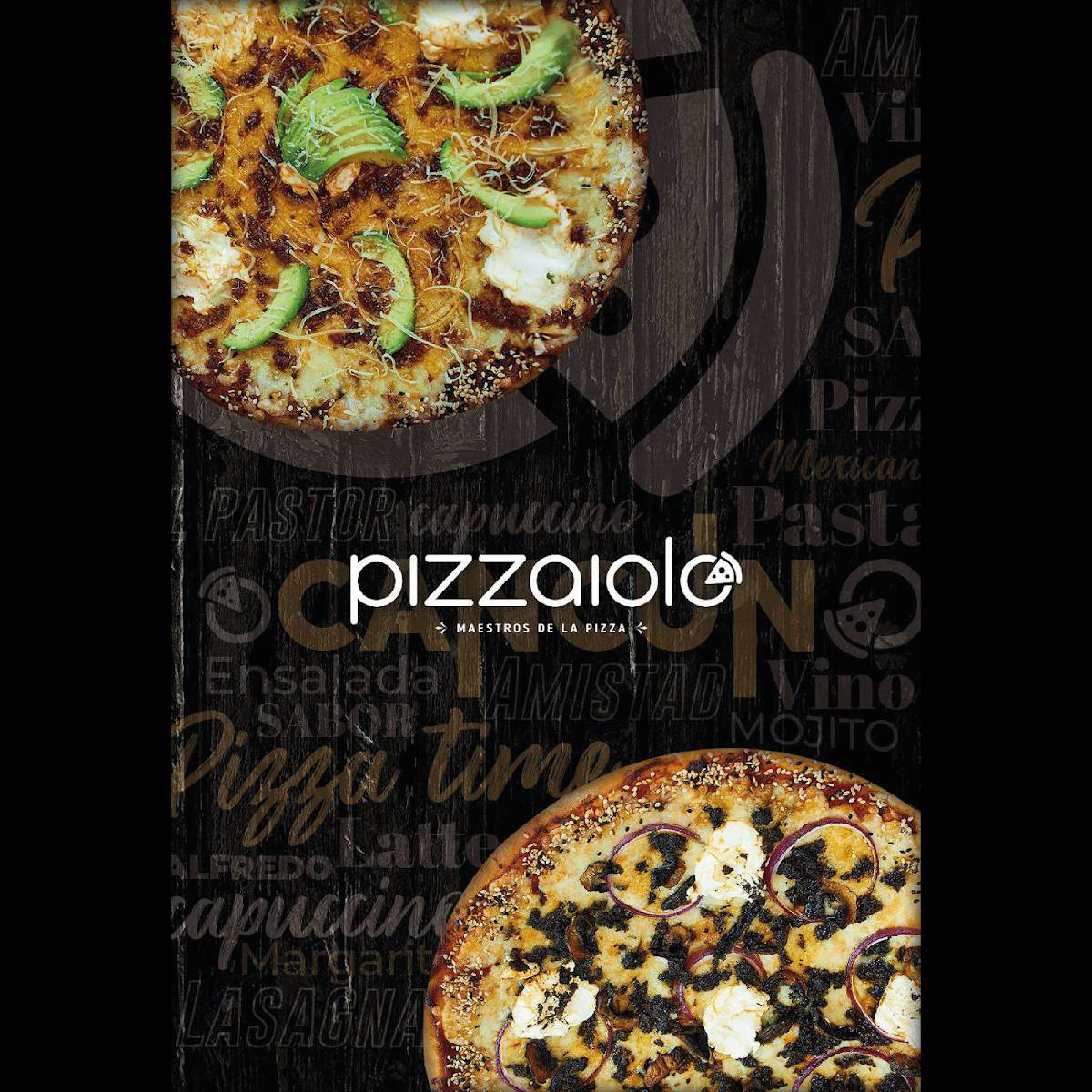 Menu at Pizzaiolo Cancún pizzeria, Cancún
