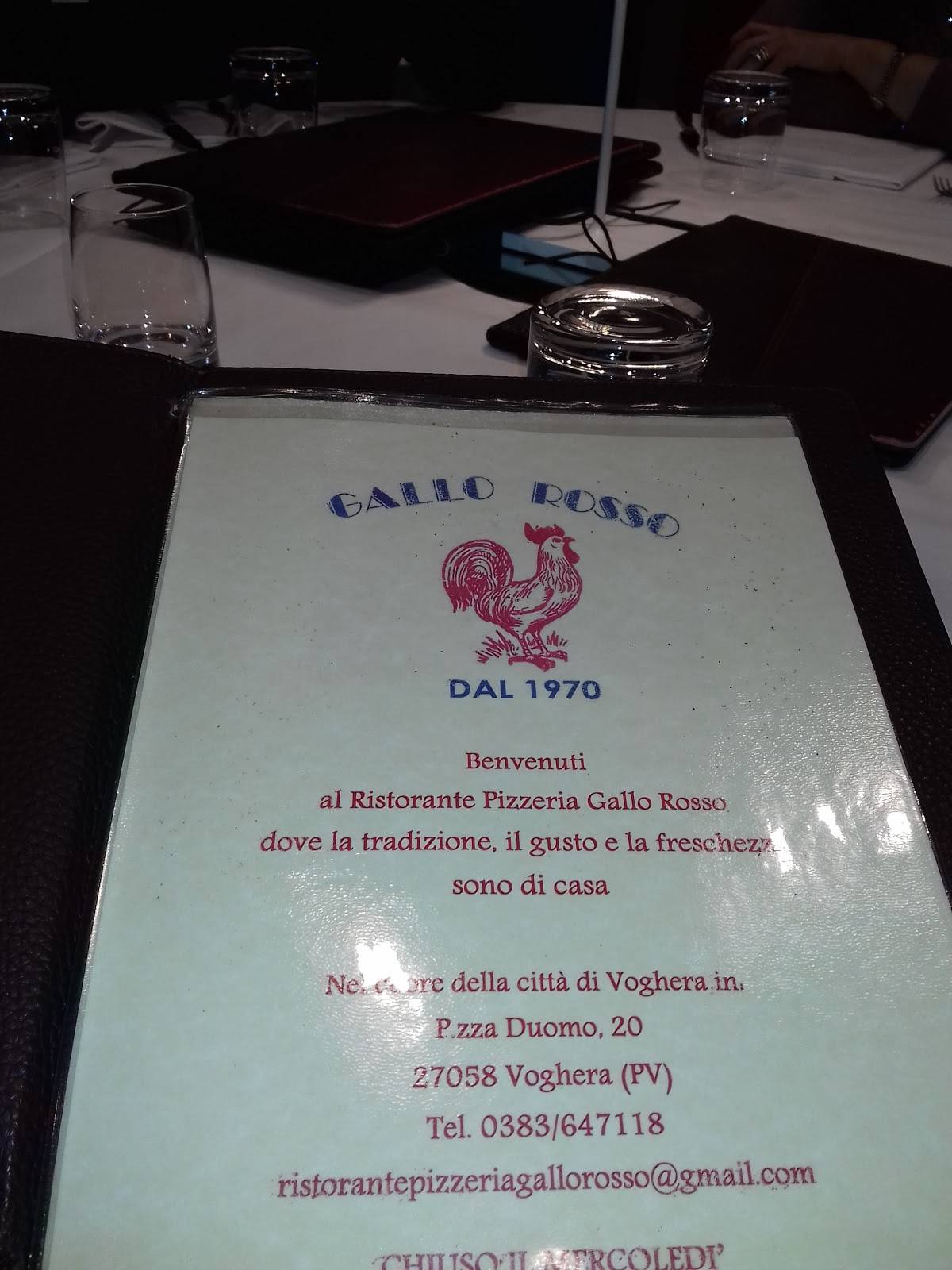 Speisekarte von Gallo Rosso pizza, Voghera