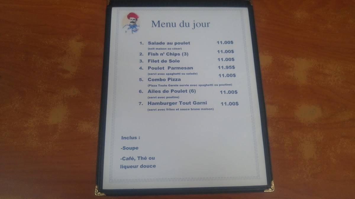 Menu au Pizzeria Le Grand Constant, Trois-Rivières, Rang Saint-Charles
