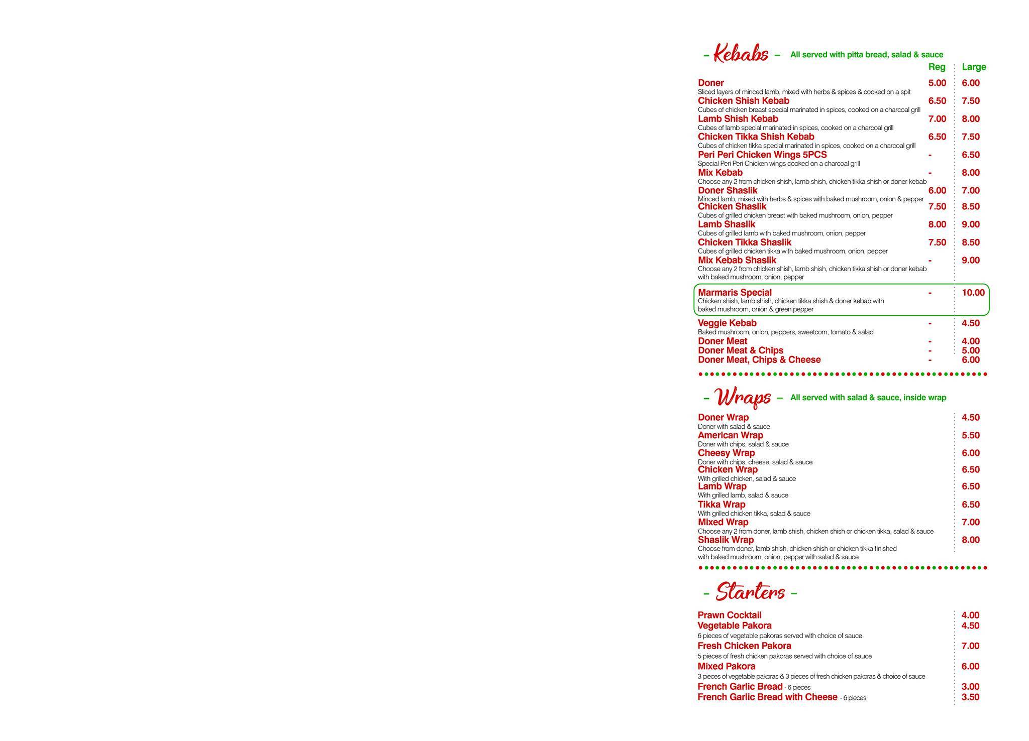 Menu at Scoffable Marmaris Pizza & Kebab Annan pizzeria, Annan