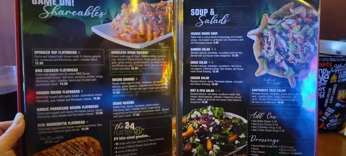 Menu at Wacky Wings Lake Street pizzeria, Sault Ste. Marie, 350 Lake St