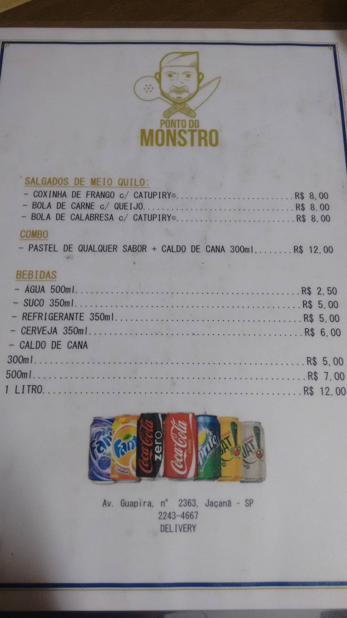 Menu em Ponto do Monstro pub & Bar, São Paulo, 2363 B - Loja 02