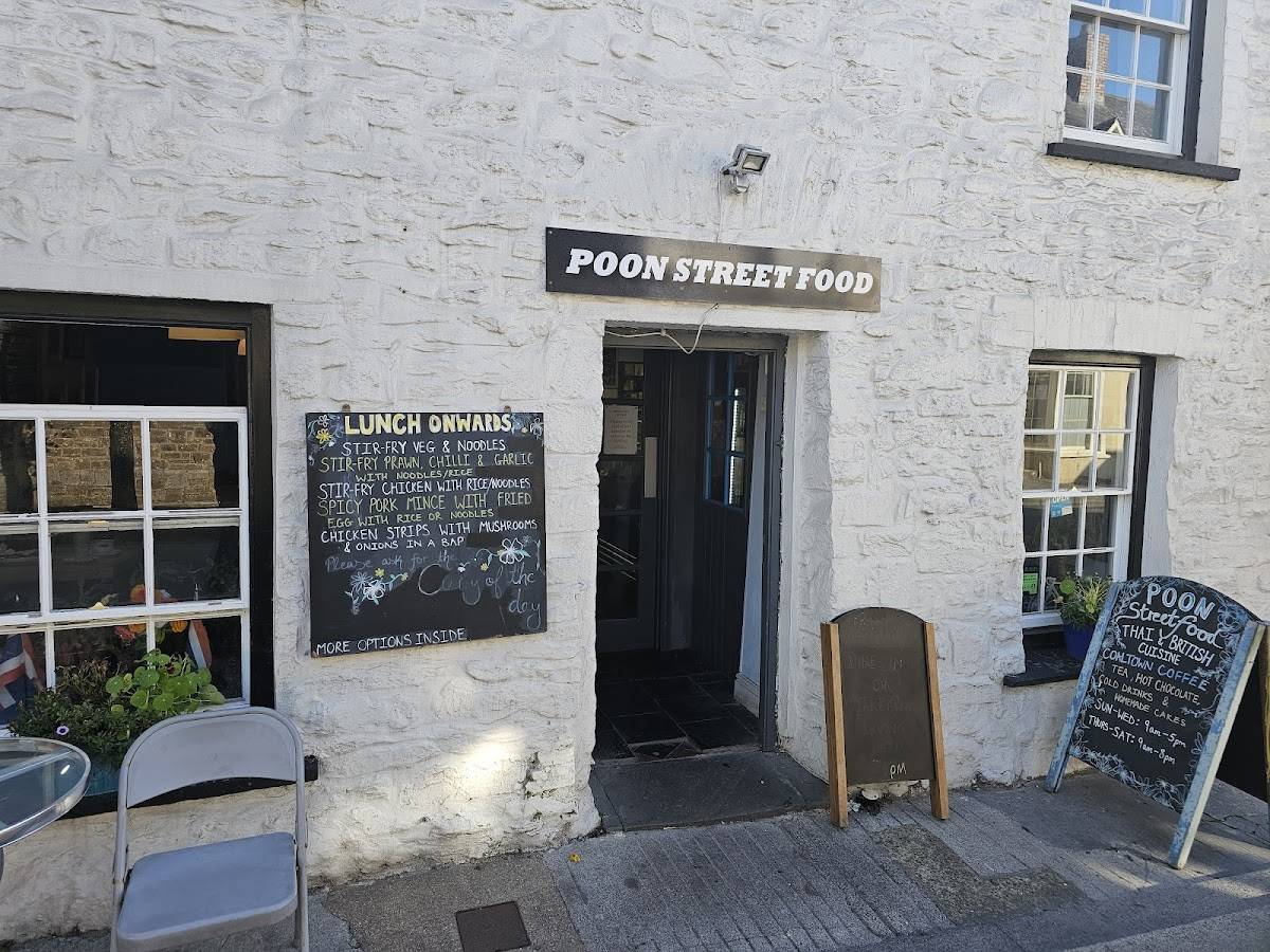 Menu at Poon's Street Food restaurant, Laugharne