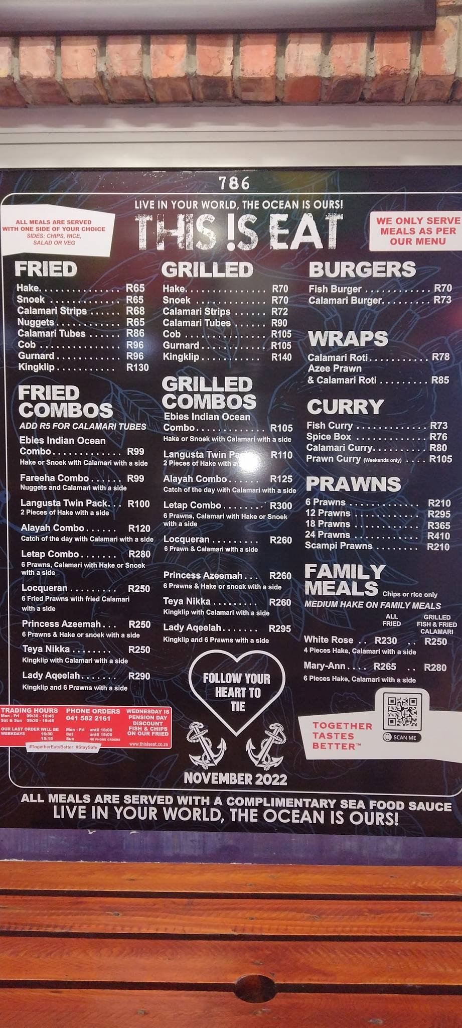 Menu at This Is Eat restaurant, Port Elizabeth