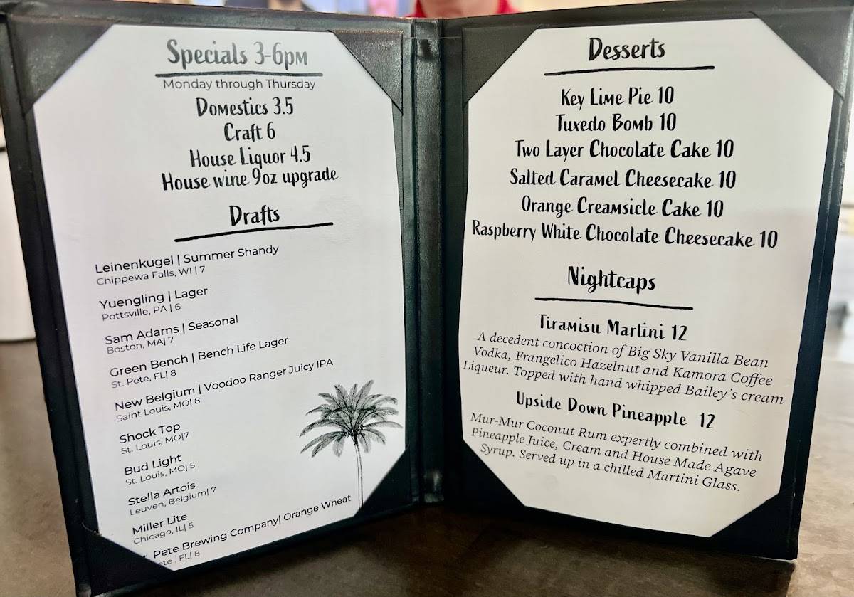 Menu at Catches Waterfront Grille restaurant, Port Richey