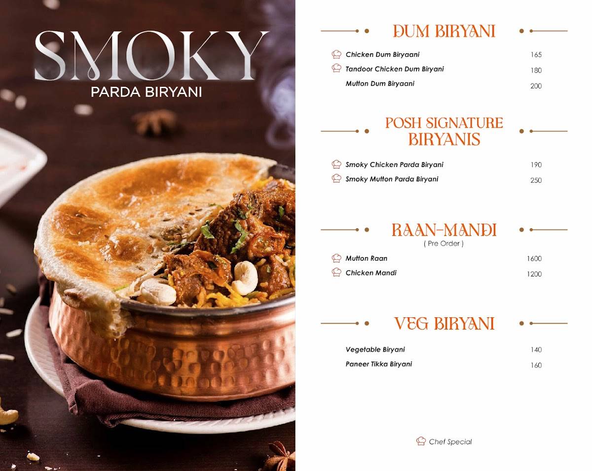 Menu at Posh Dining, Nipani