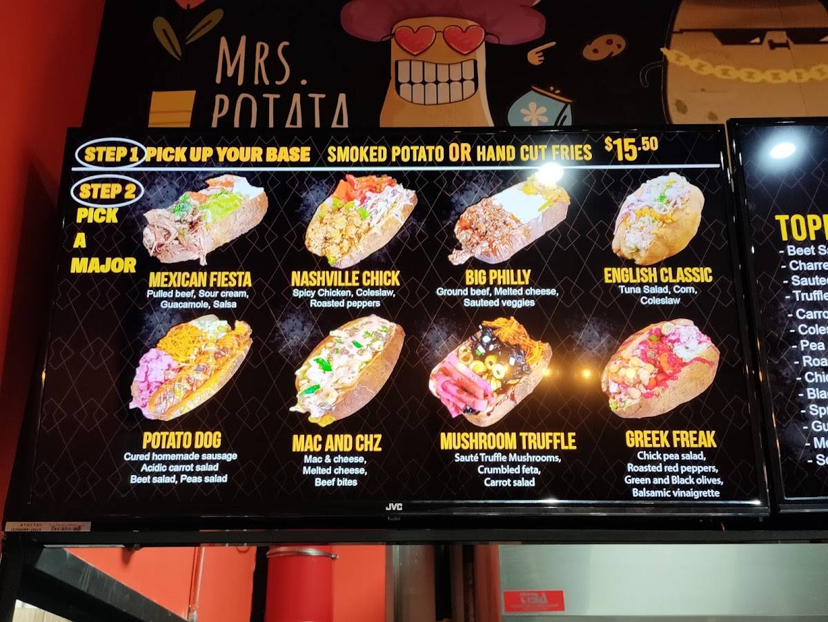 Menu at Potato Bar, Mississauga