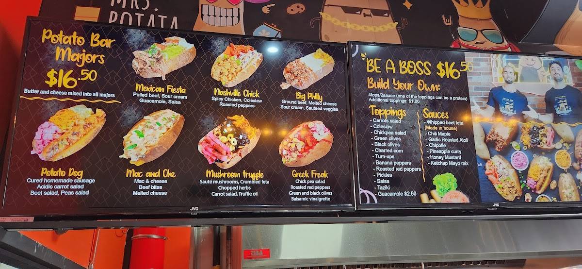 Menu at Potato Bar, Mississauga