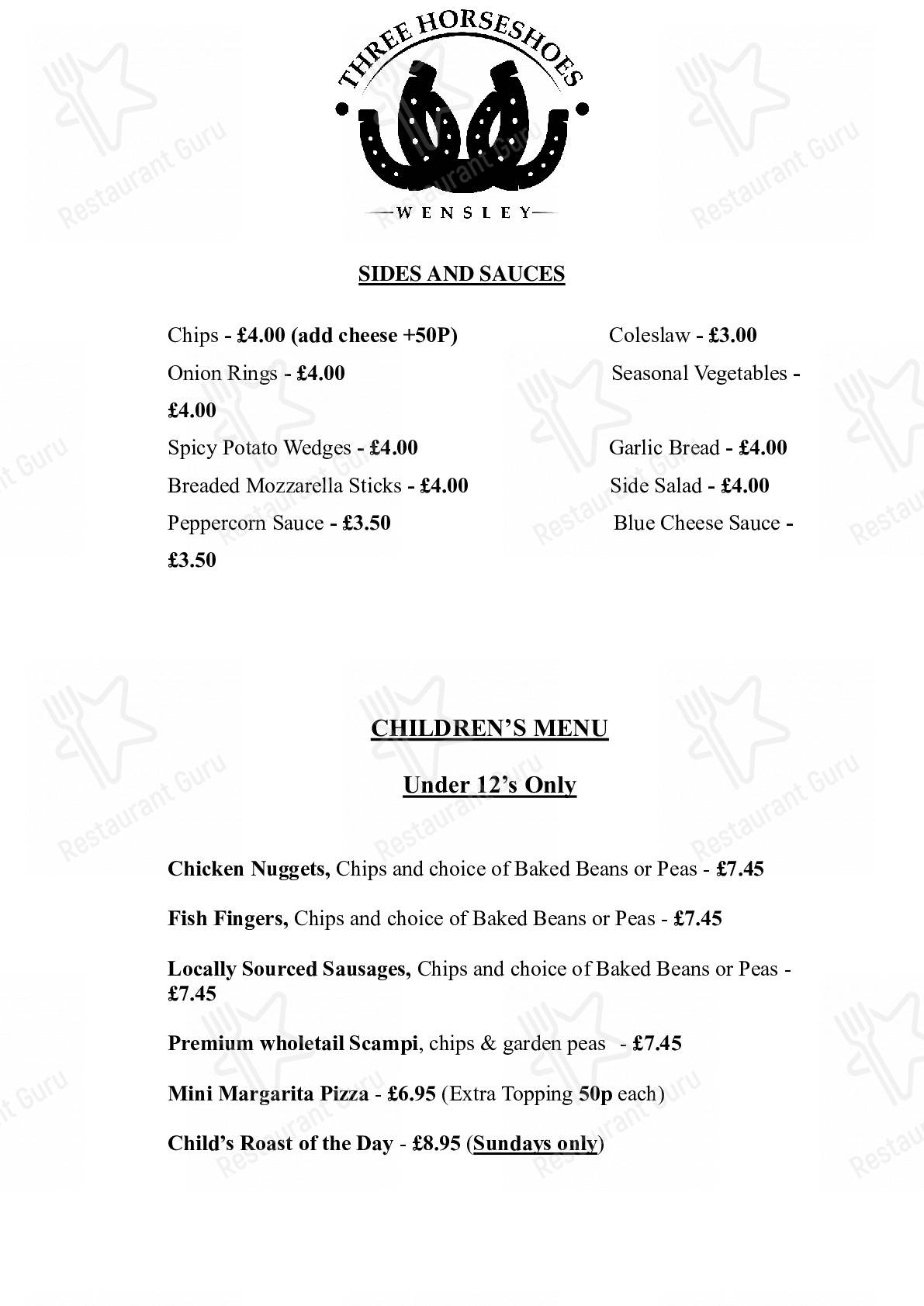 Menu at Premier Inn Holyhead hotel restaurant, Holyhead