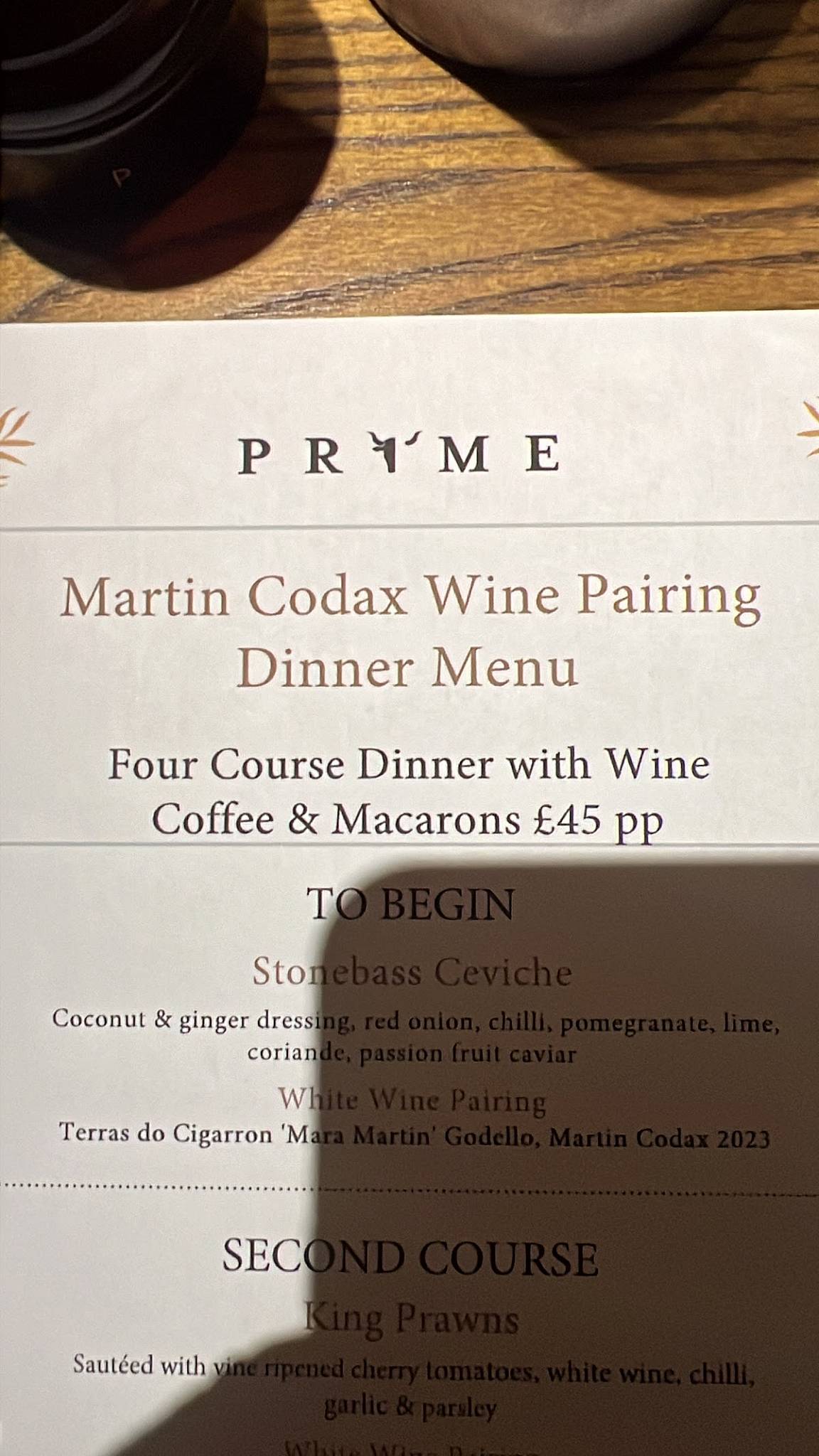 Menu at Prime Steak and Grill steakhouse, St Albans, 83-85 London Rd