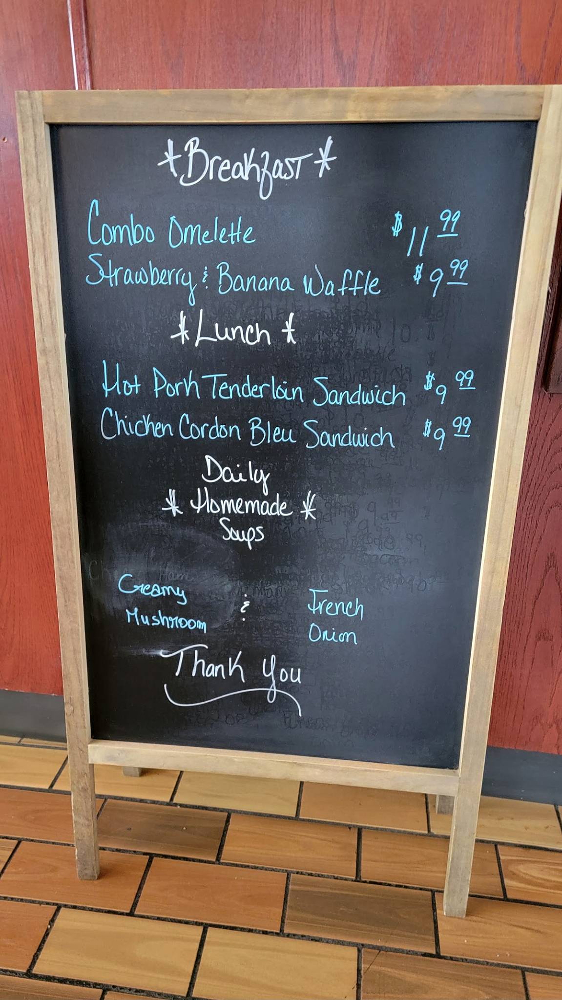 Menu at Blue Ox Restaurant, Monroe