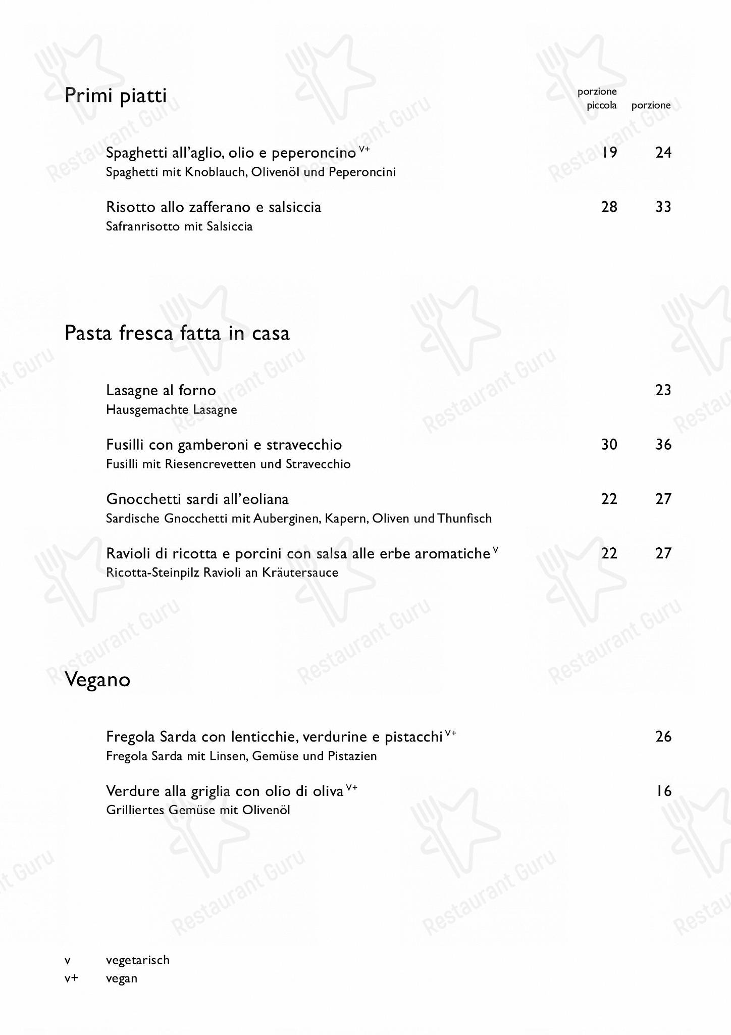 Speisekarte von Cantinetta Bindella Solothurn, Solothurn