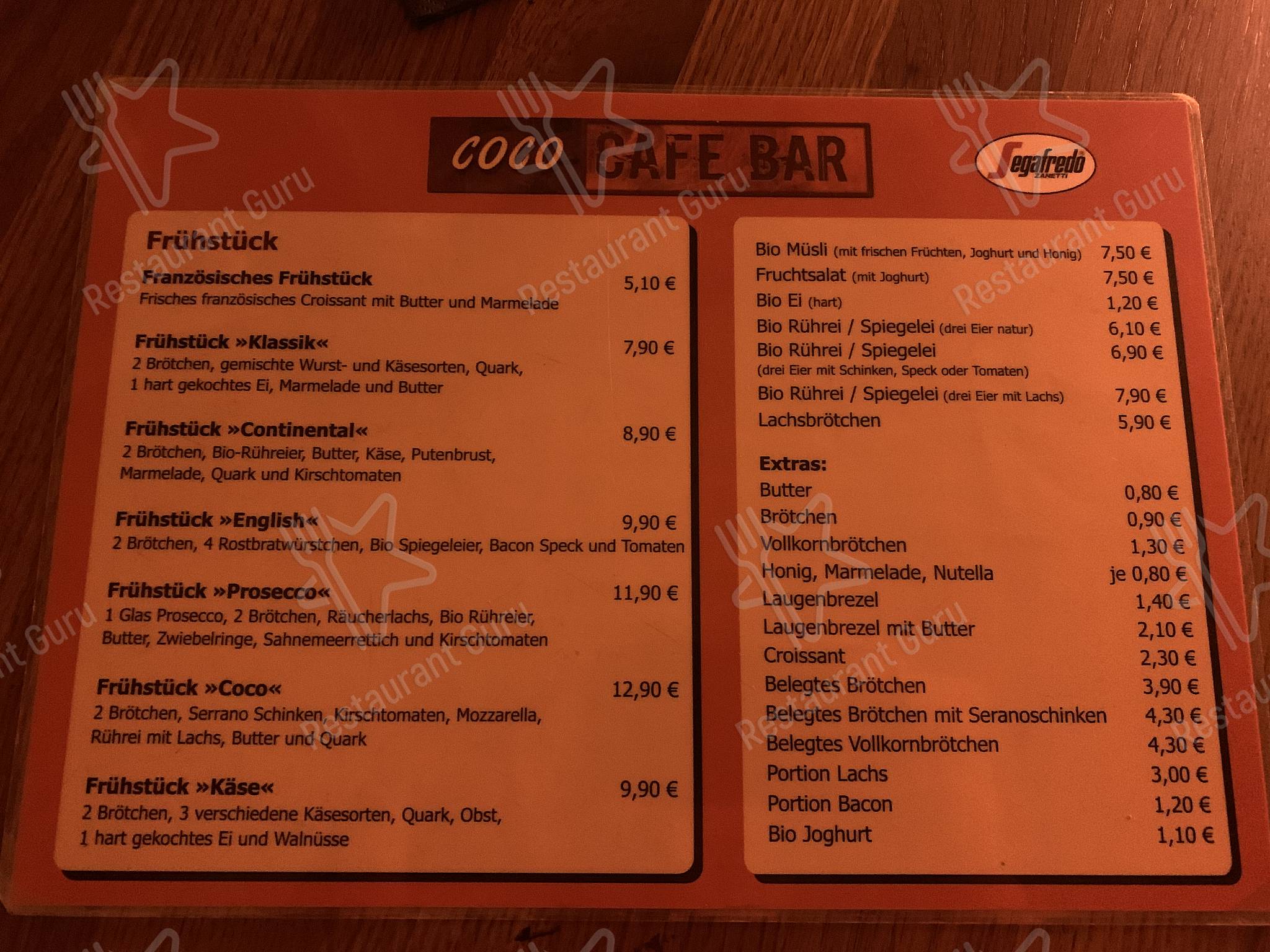 Speisekarte von Coco Durmersheim pub & Bar, Durmersheim