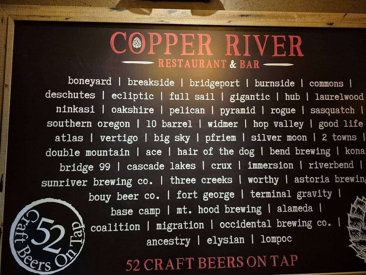 Menu at Copper River Restaurant & Bar, Hillsboro