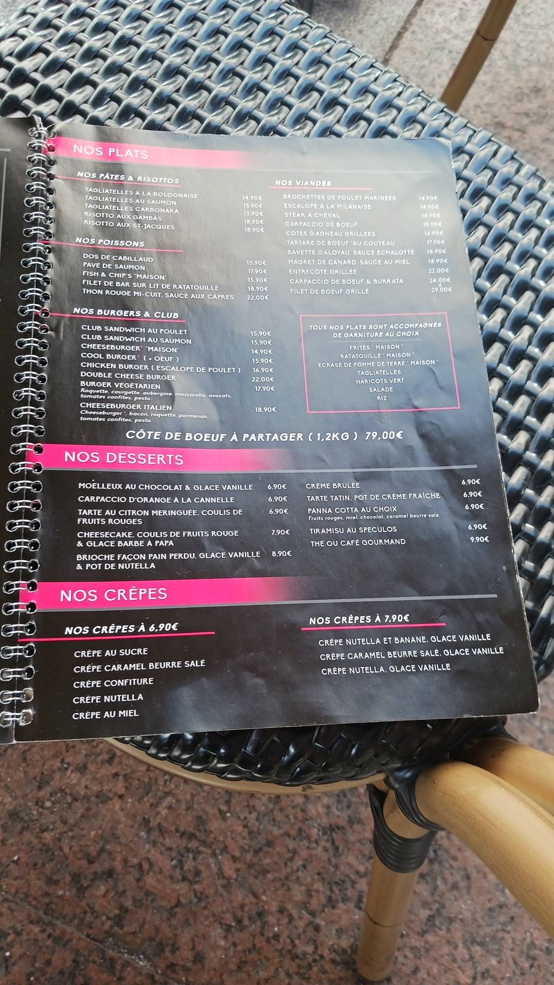 Menu au Du côté de chez Fred pub et bar, Nogent-sur-Marne