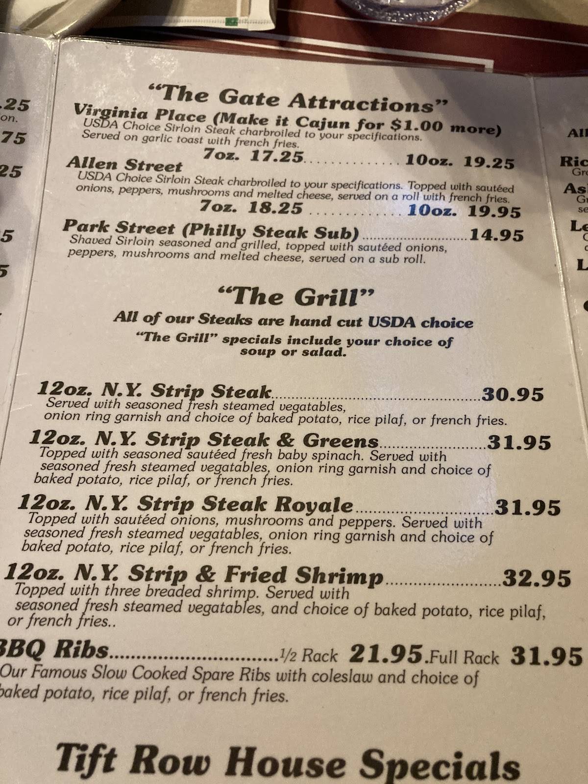 Menu at Gabriel's Gate pub & bar, Buffalo