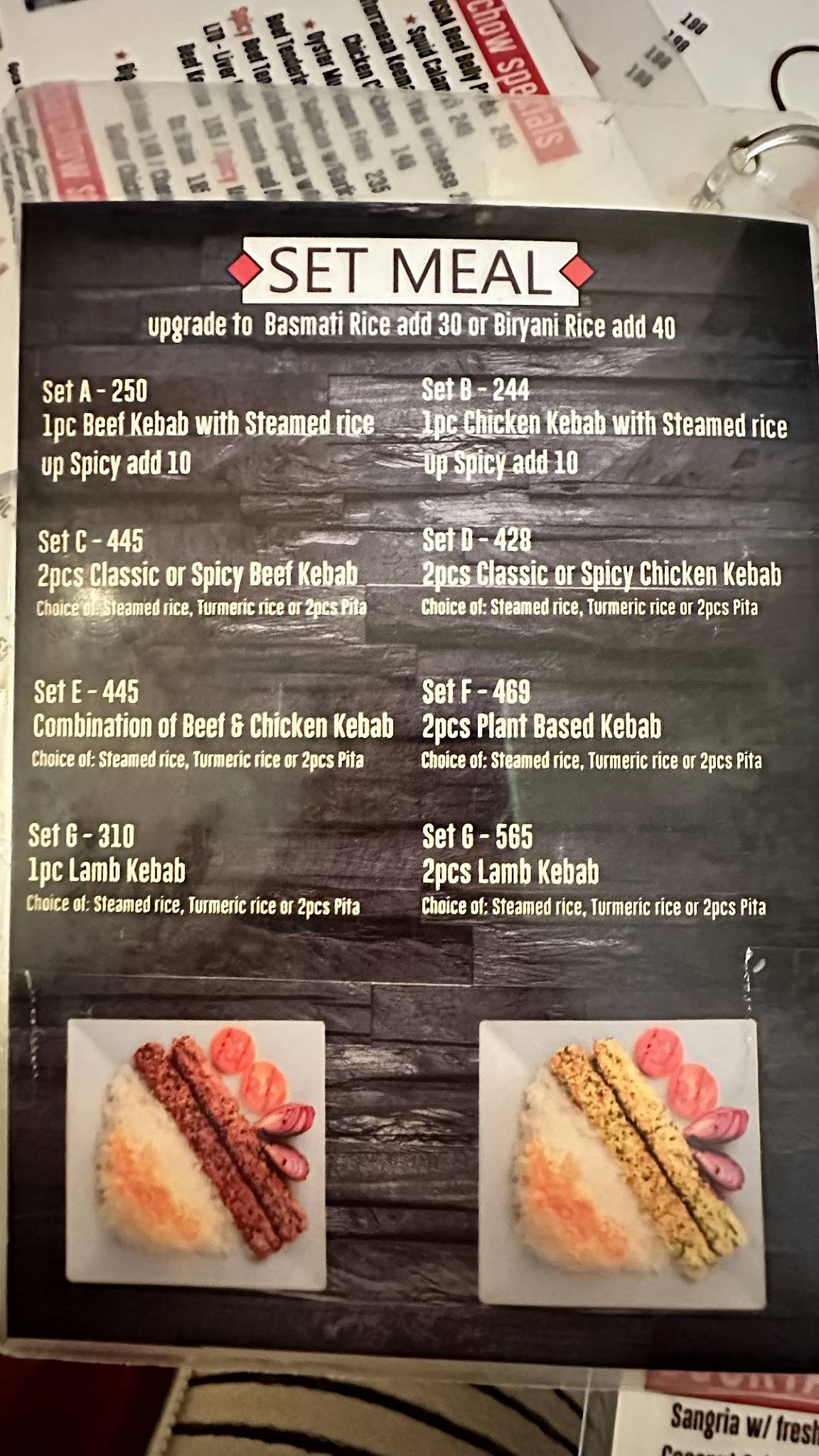 Menu at Kite Kebab Bar Salcedo Makati, Makati, Finman Centre Bldg