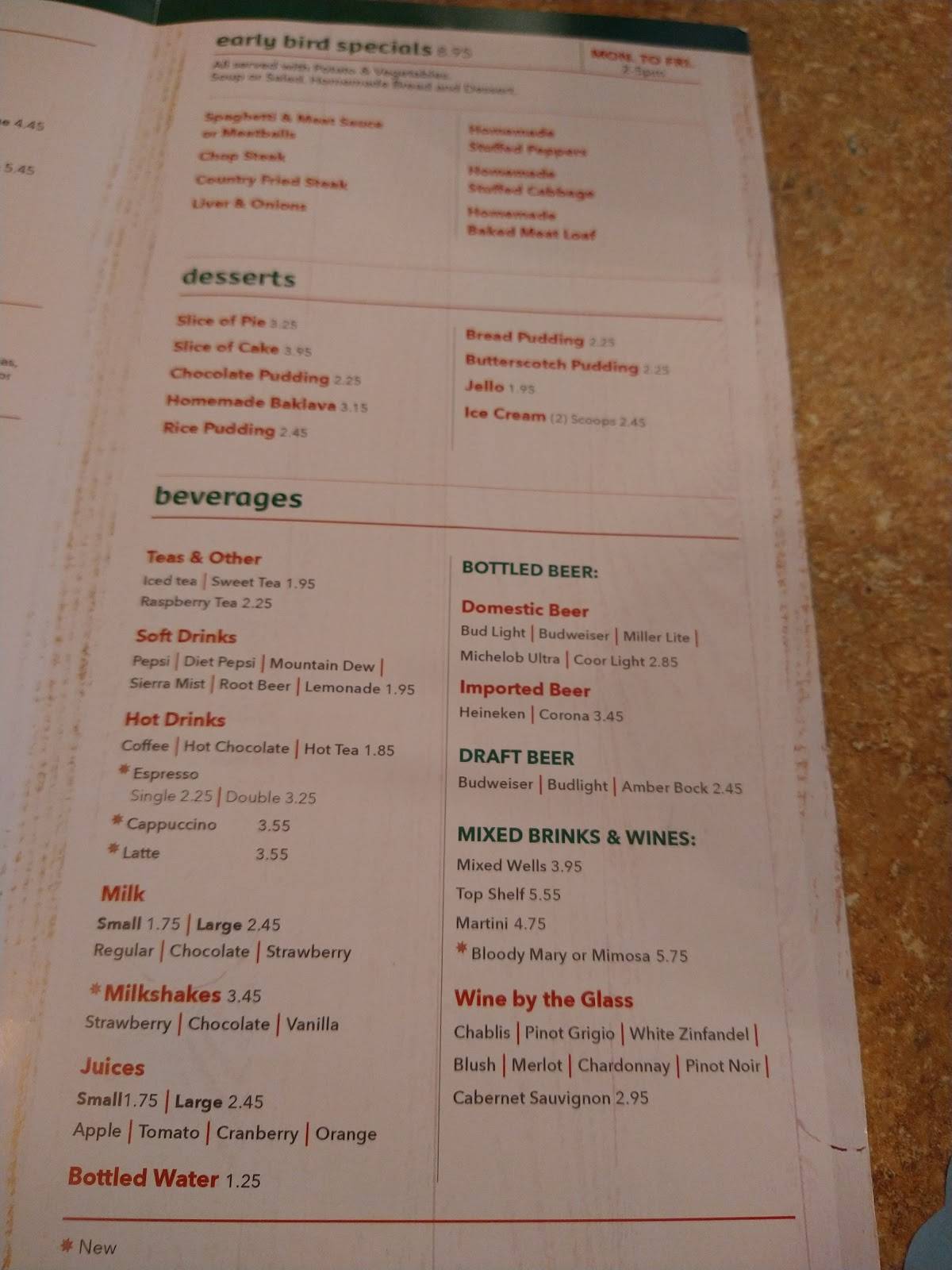 Menu at Largo Family Restaurant & Catering, Largo, 788 Missouri Ave N