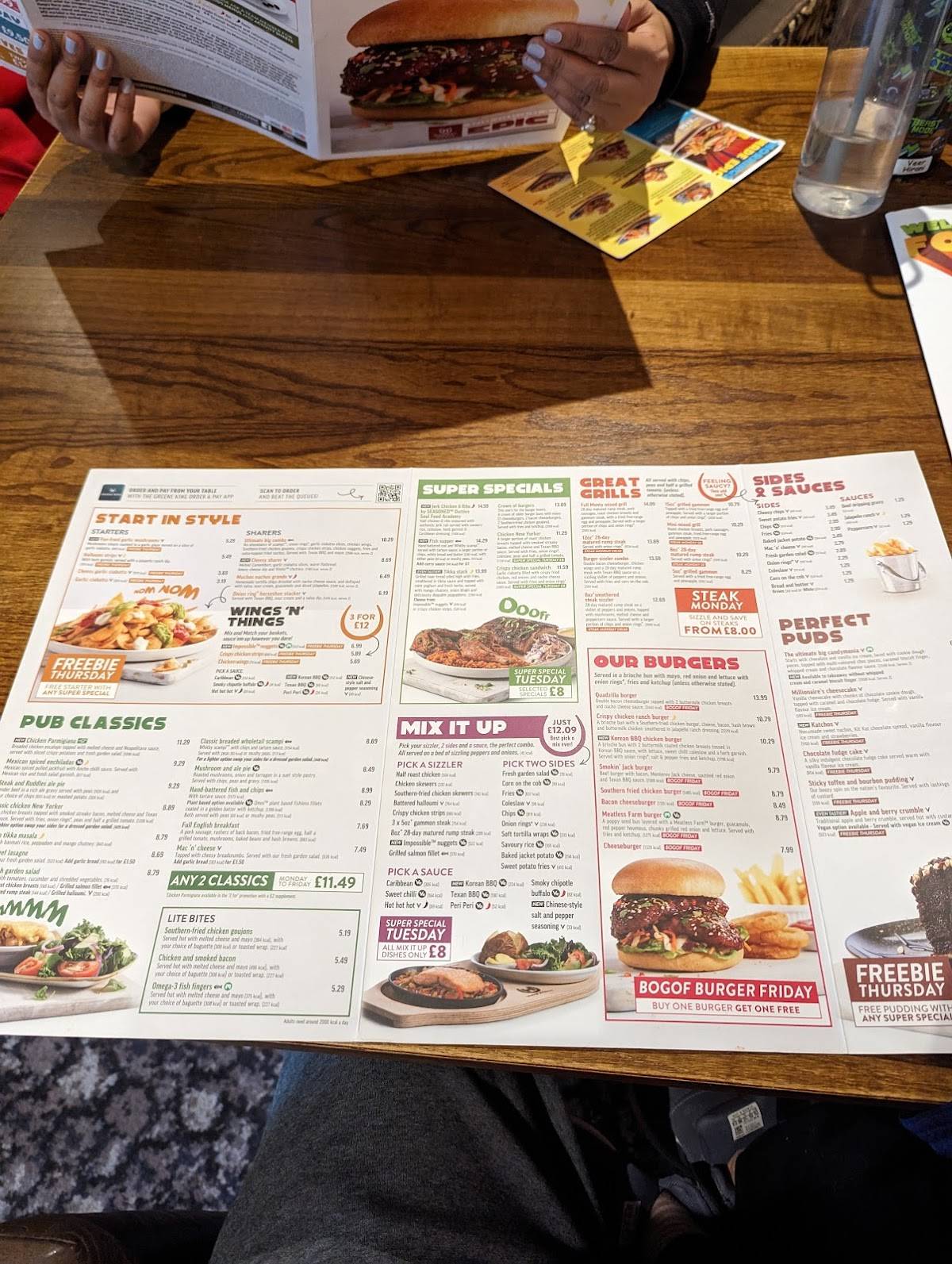 Menu at Monkhams pub & bar, Buckhurst Hill