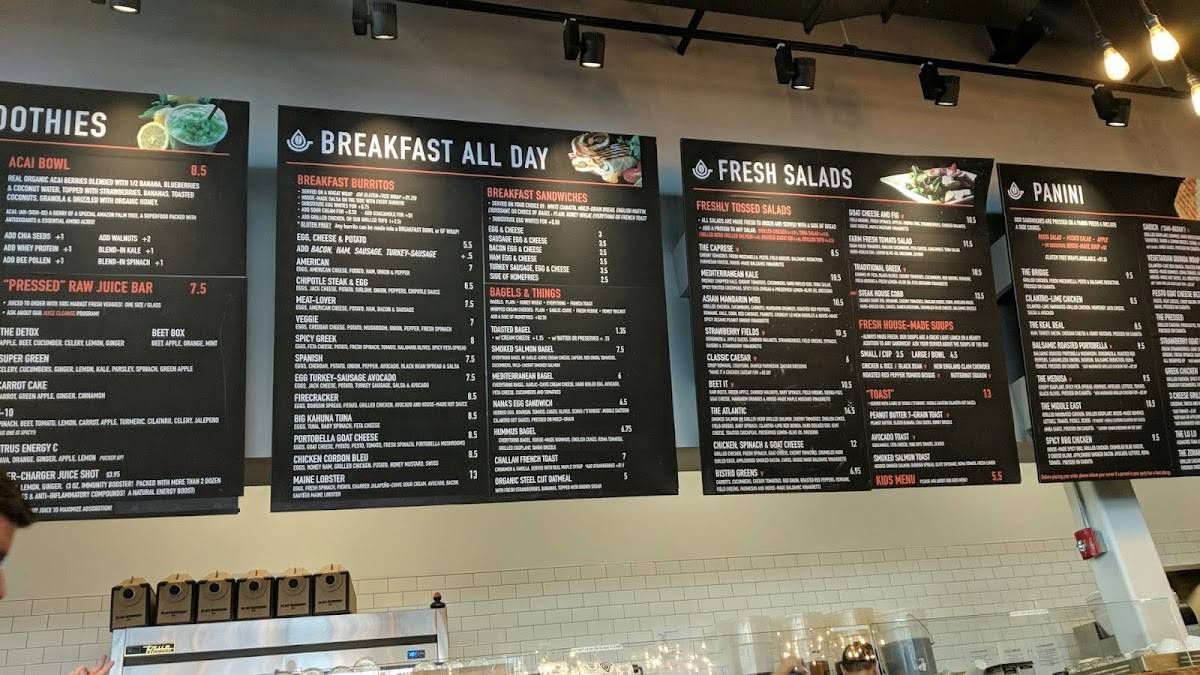 Menu at Pressed Cafe Burlington, Burlington