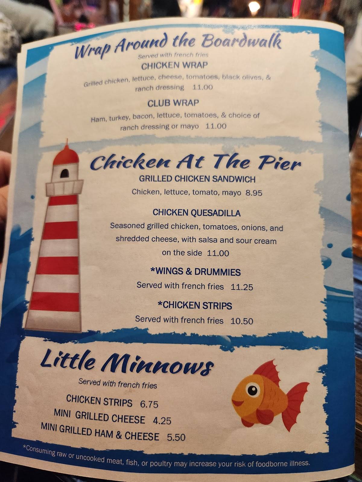 Menu at River Street Pier pub & bar, Green Bay
