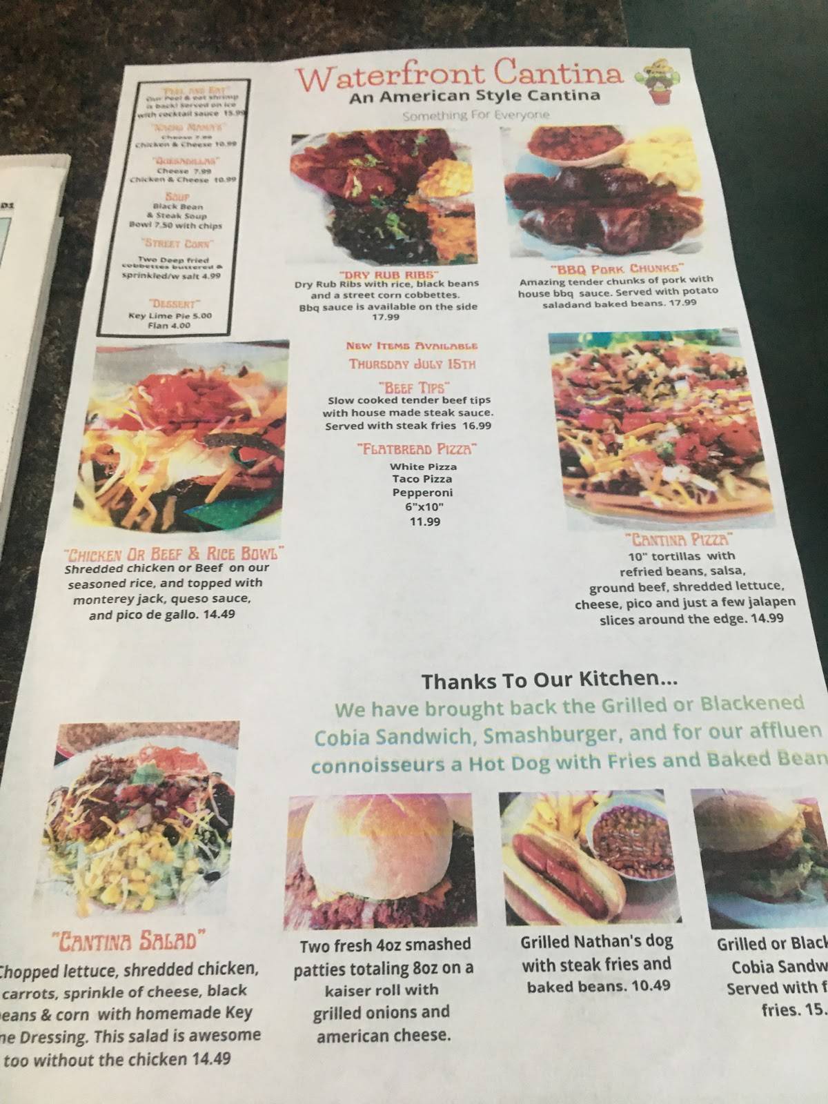 Menu At Seagrass Waterfront Pub And Bar Homosassa