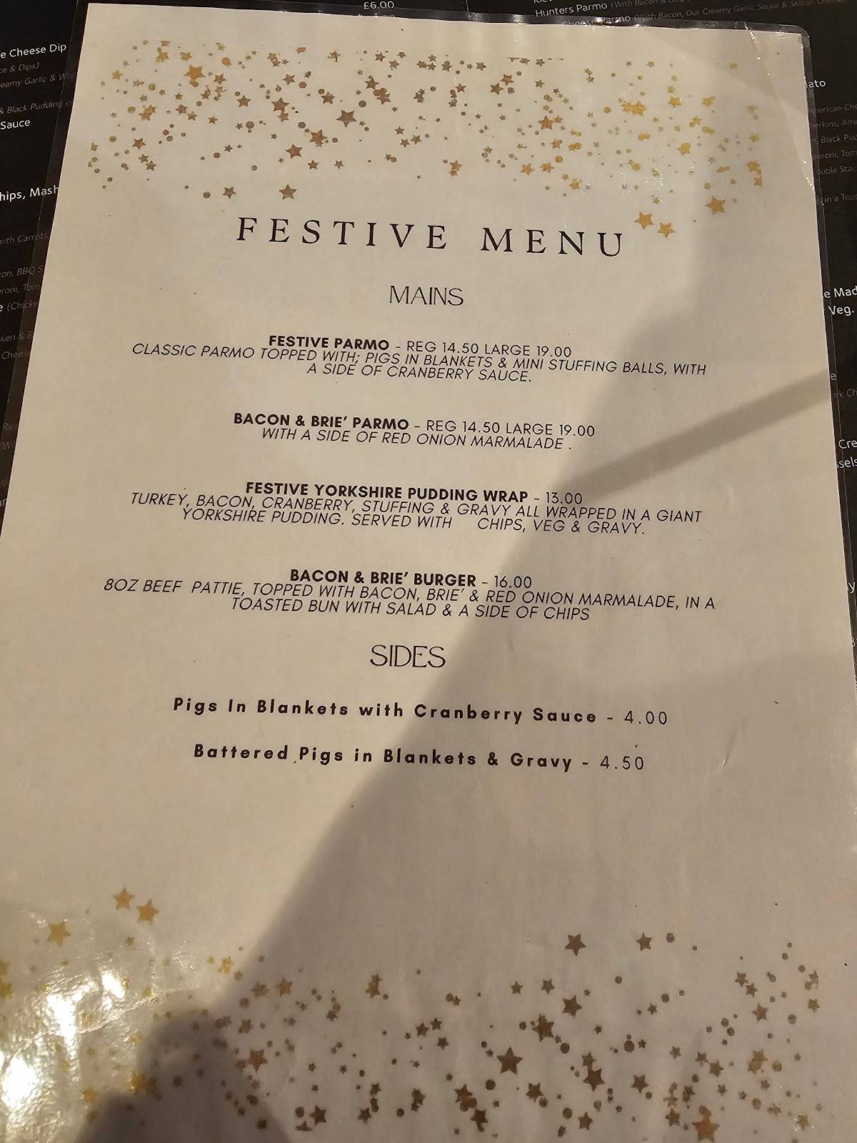 Menu at Spotted Cow pub & bar, Hartlepool, 31 The Grn