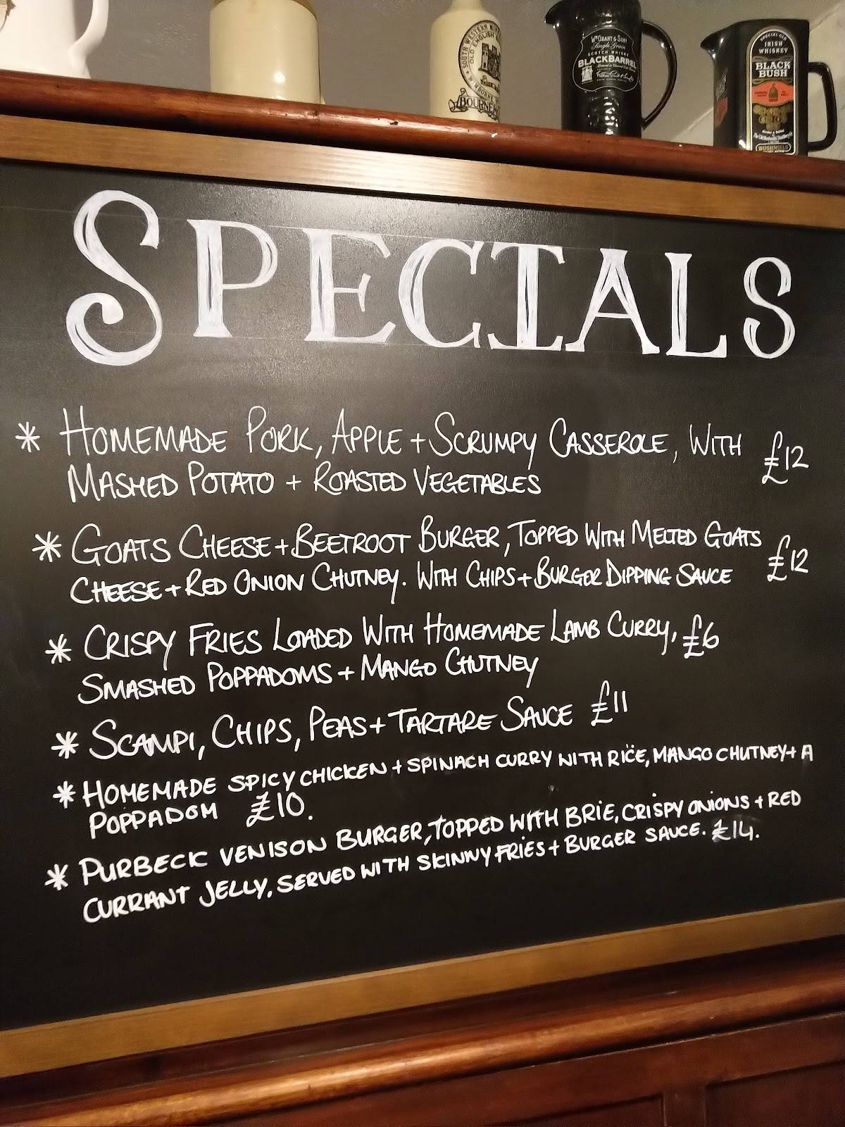 Menu at The Kings Arms pub & bar, Swanage