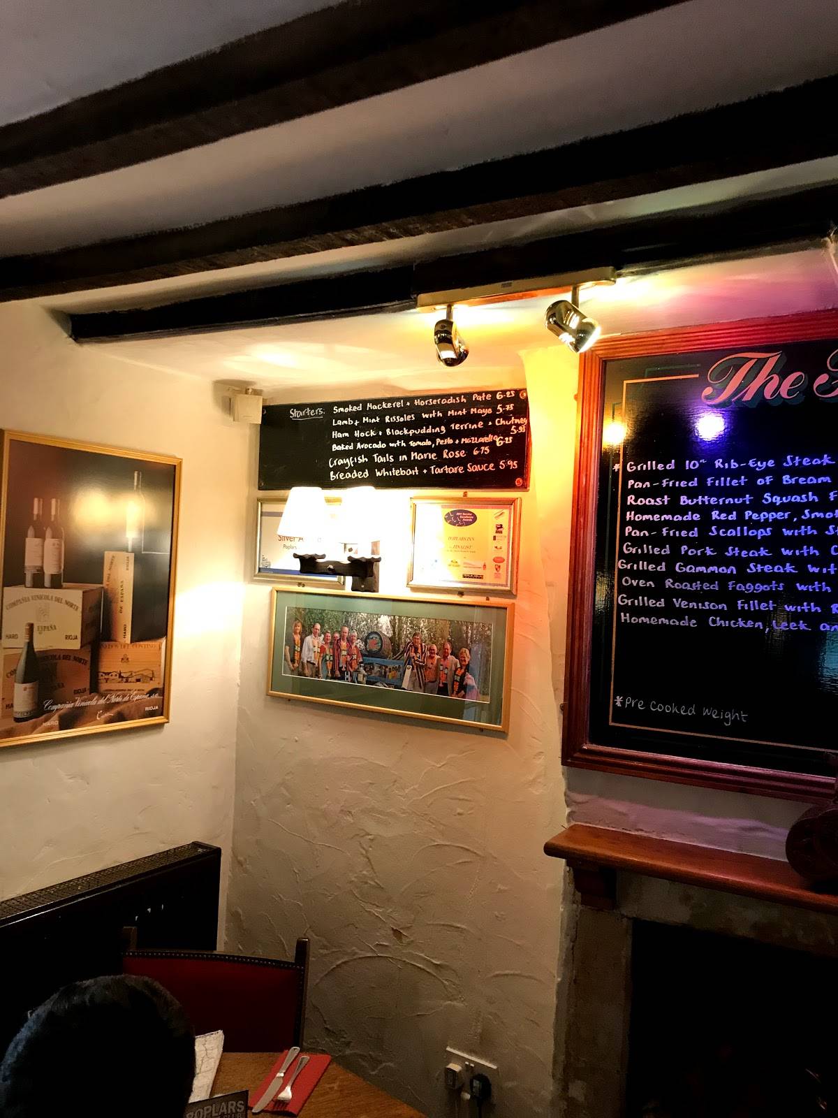 Menu at The Poplars pub & bar, Trowbridge