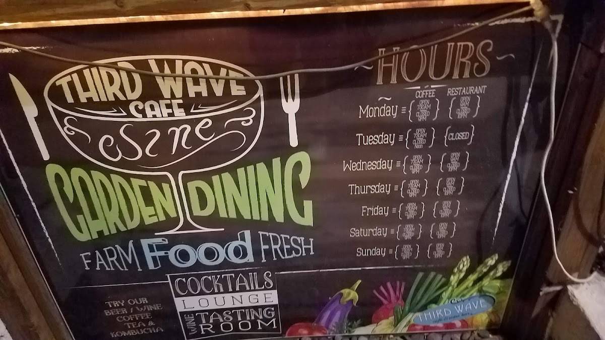 Menu at Third Wave Cafe & Wine Bar, New Smyrna Beach