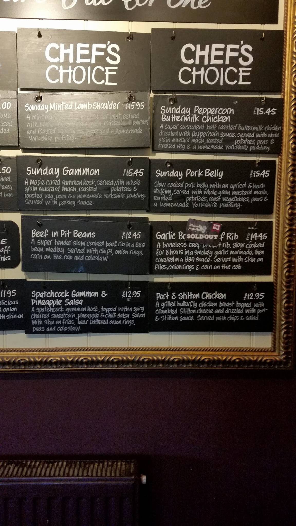 Menu at Trigger Pond pub & bar, Great Sankey, Lingley Green Avenue