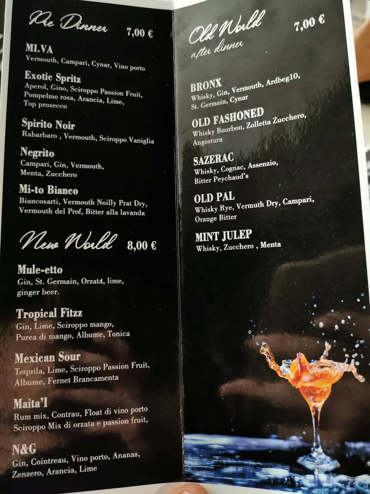 Menu da Unico pub & bar, Fiumicino
