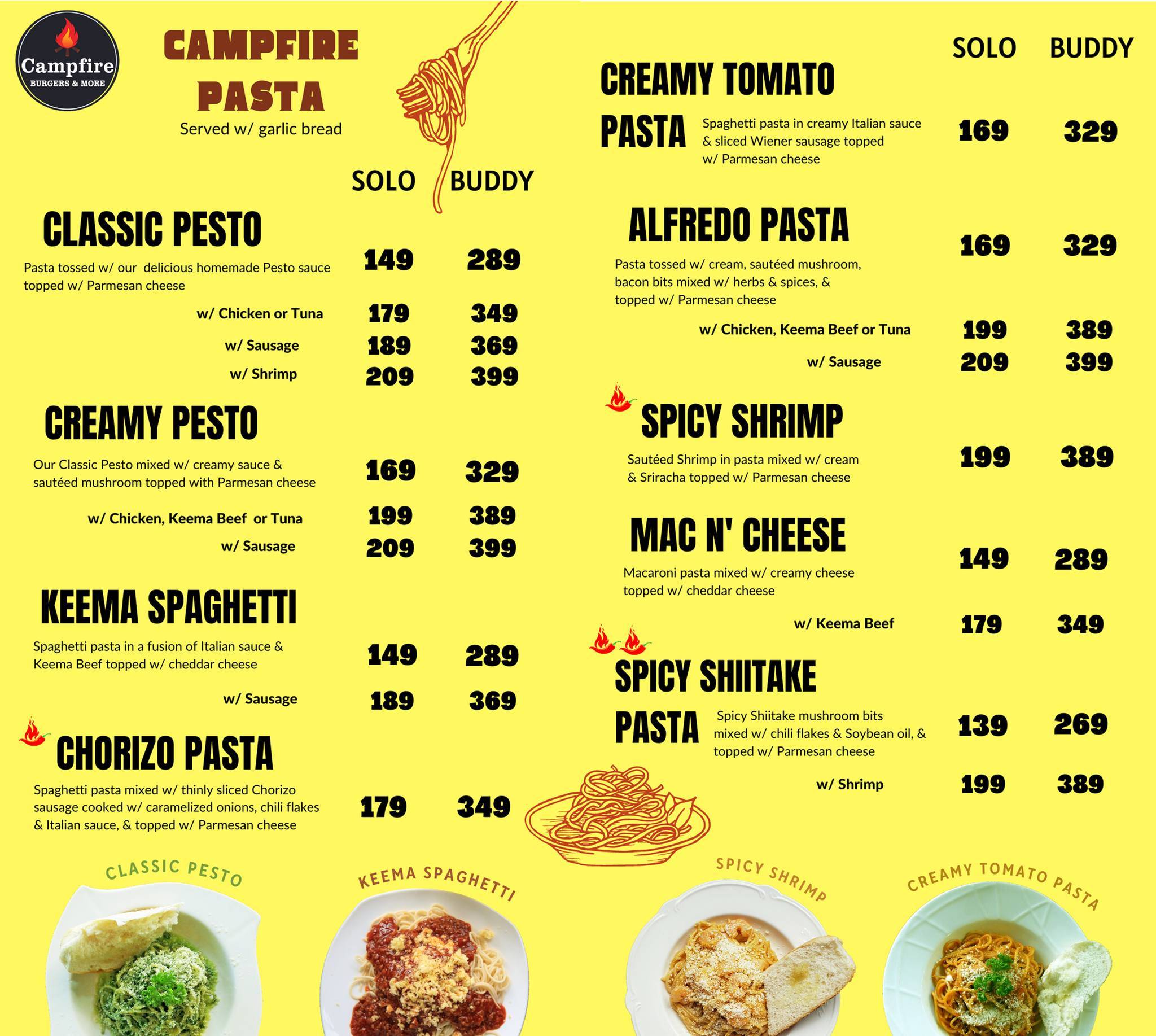 Menu at Campfire Burgers & More - Sct Limbaga restaurant, Quezon City