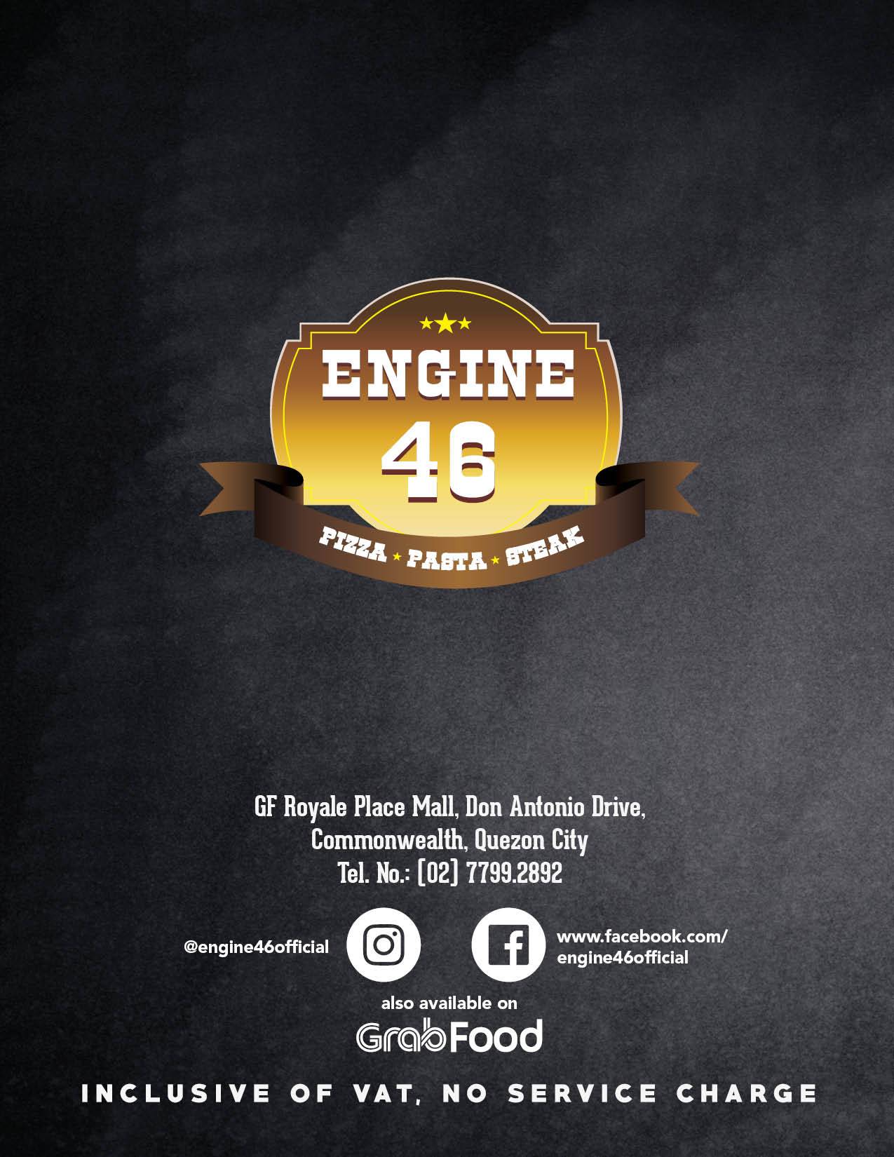 Menu at Engine 46 steakhouse, Quezon City, M3GM+VXQ