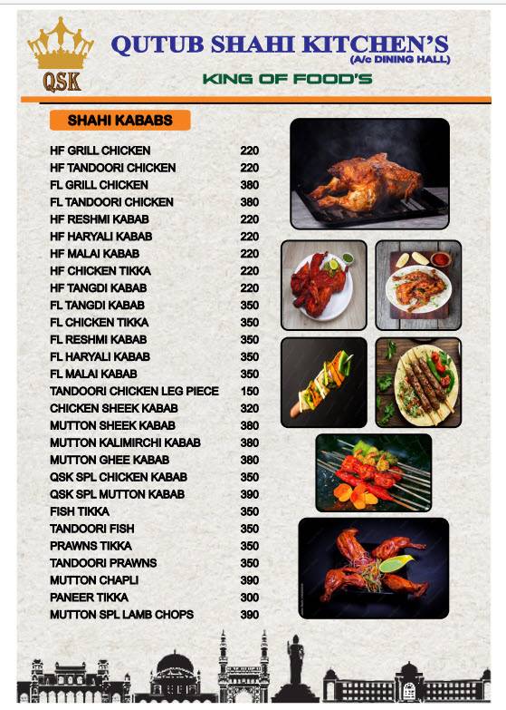 Menu at Qutub Shahi Kitchen's Family Restaurant, Hyderabad